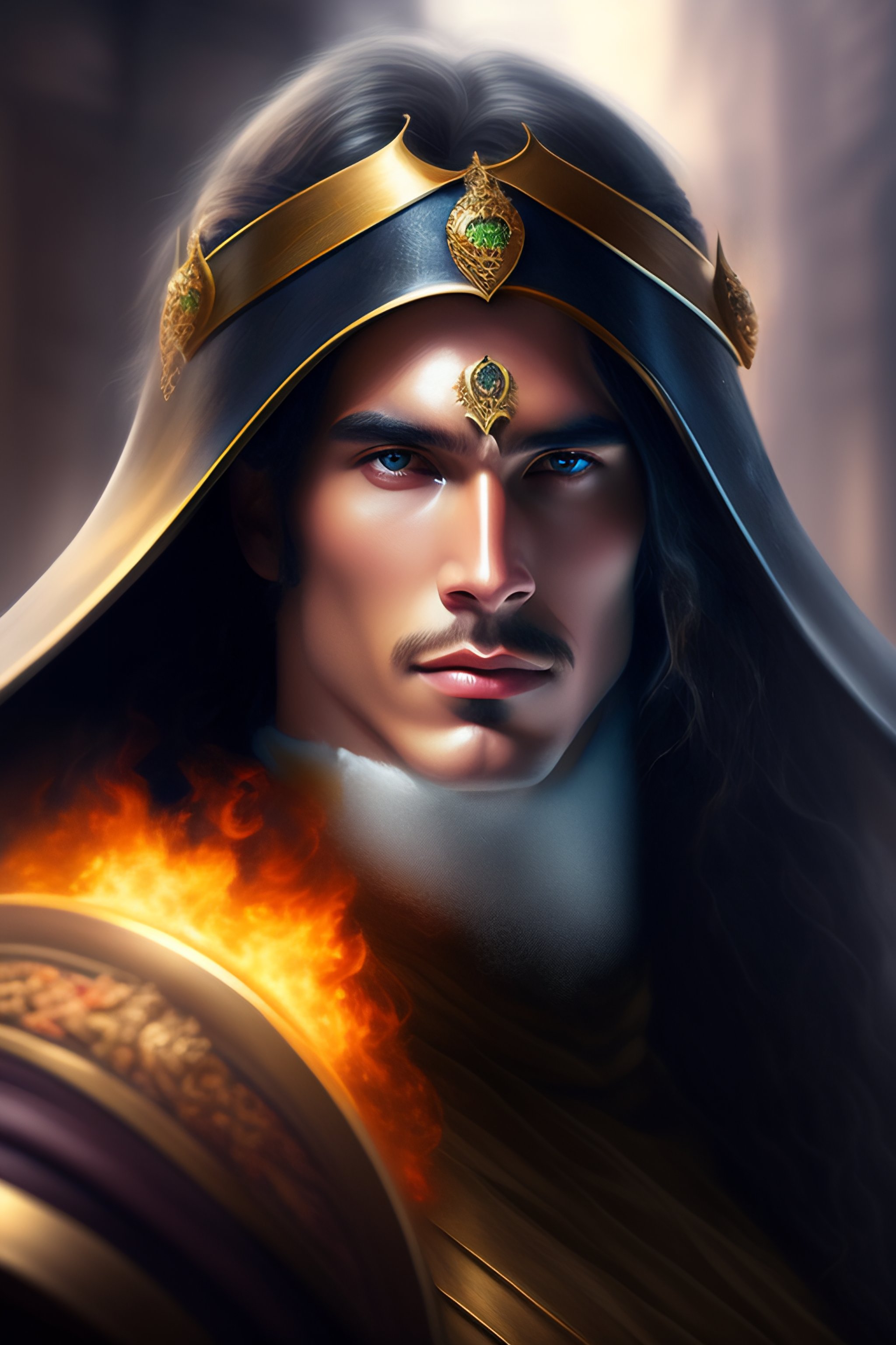 Lexica - Evil God, War , realistic , dnd style, portait, bless aura