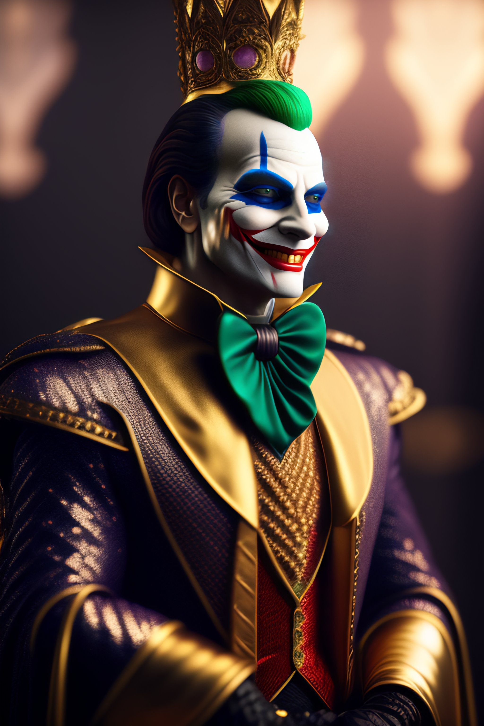 Lexica - A king joker, realistic , large shot::75 panoramic ::75 ...