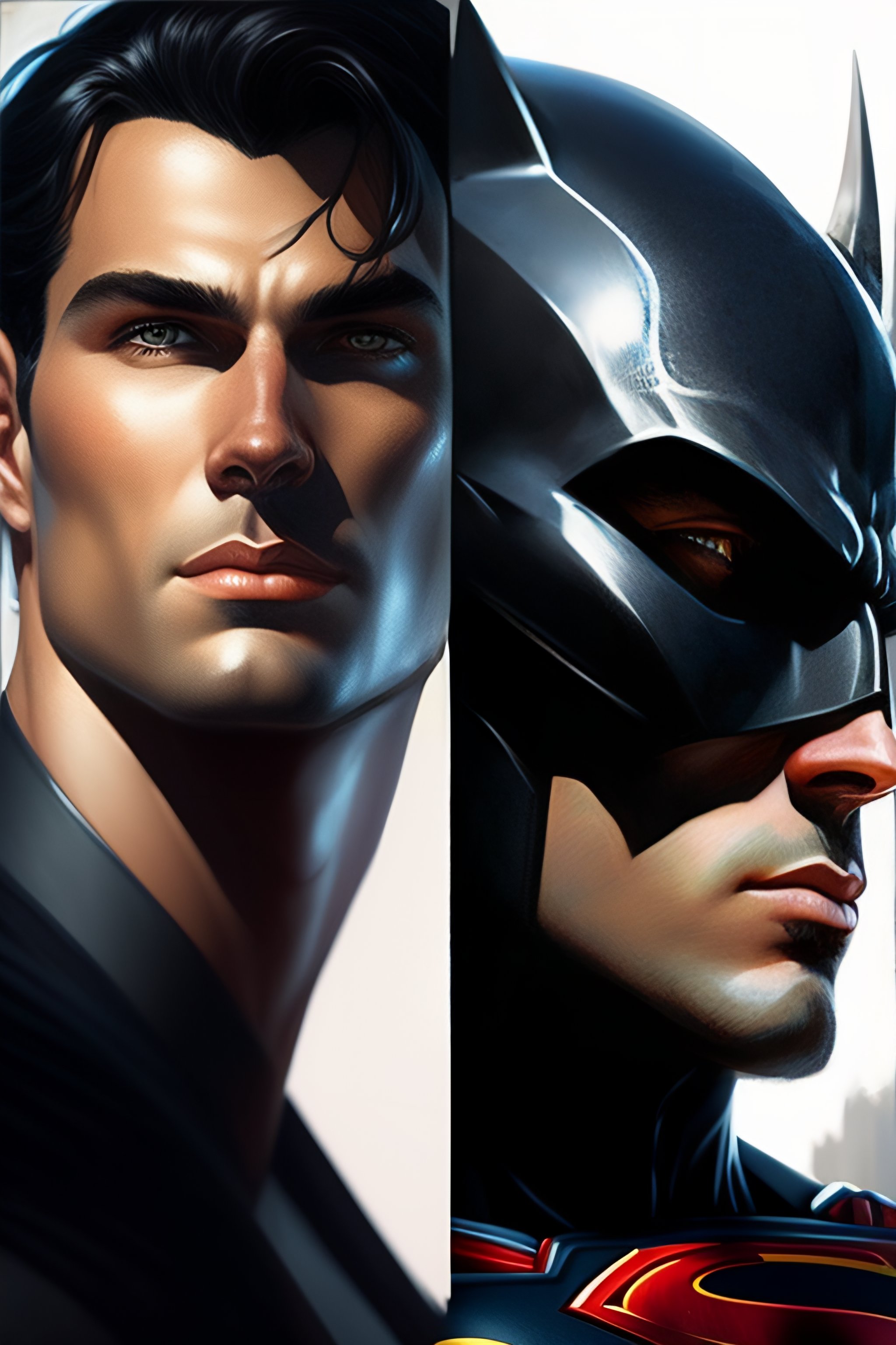 Lexica - Very detailed masterpiece of half batman and superman ...