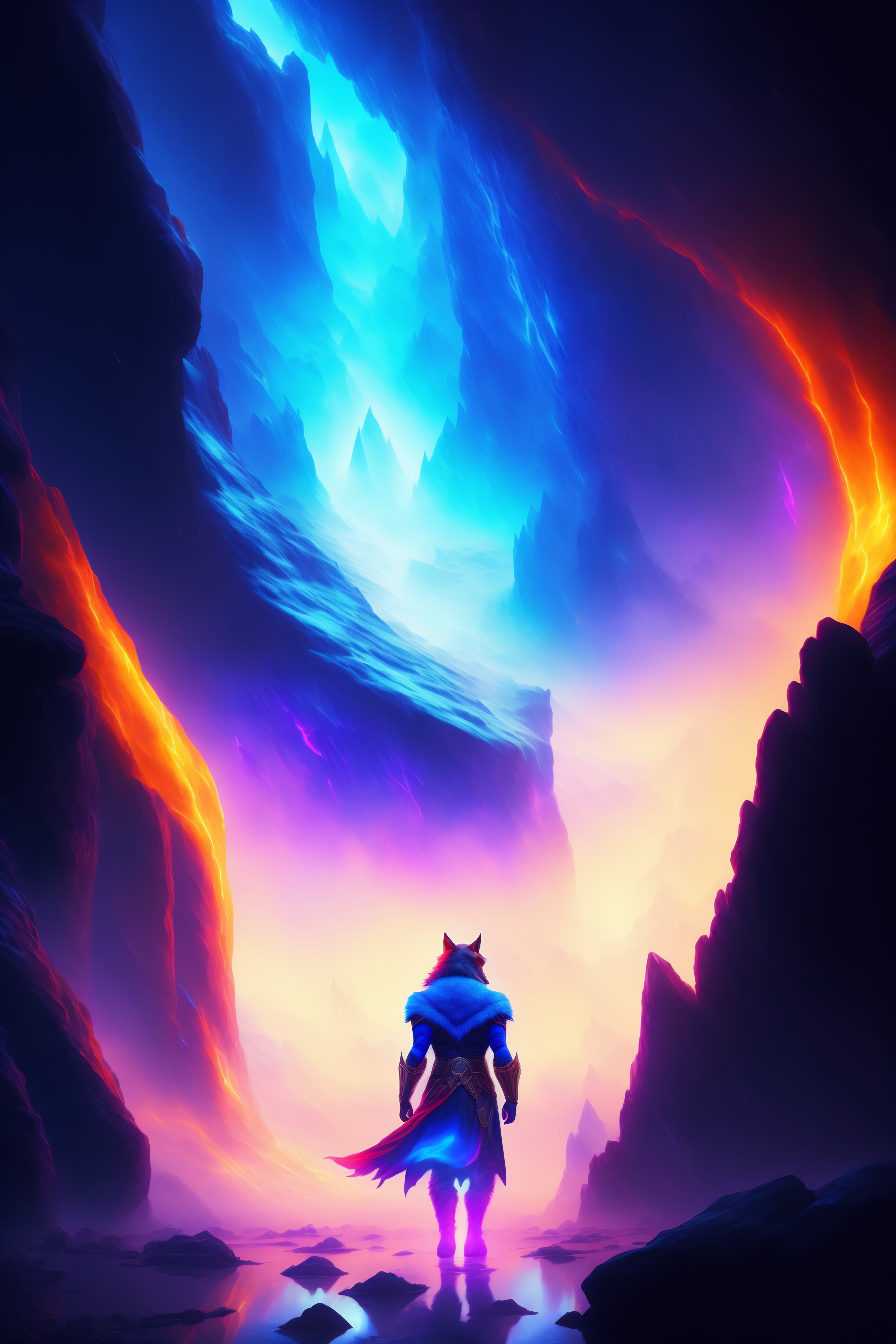 Lexica - An anthropomorphic warewolf wearing asgardian clothes walking ...