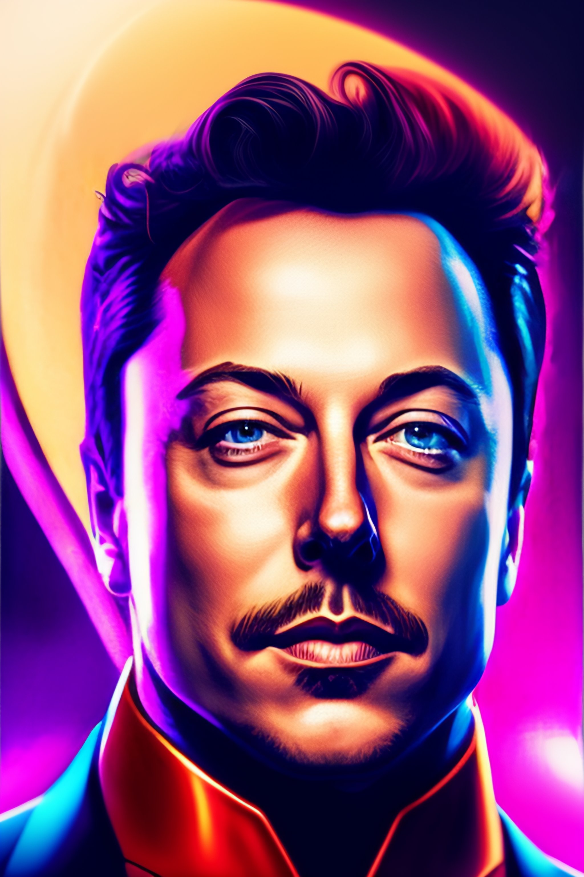 Lexica - Portrait of elon musk as a super villain,symmetric, digital ...