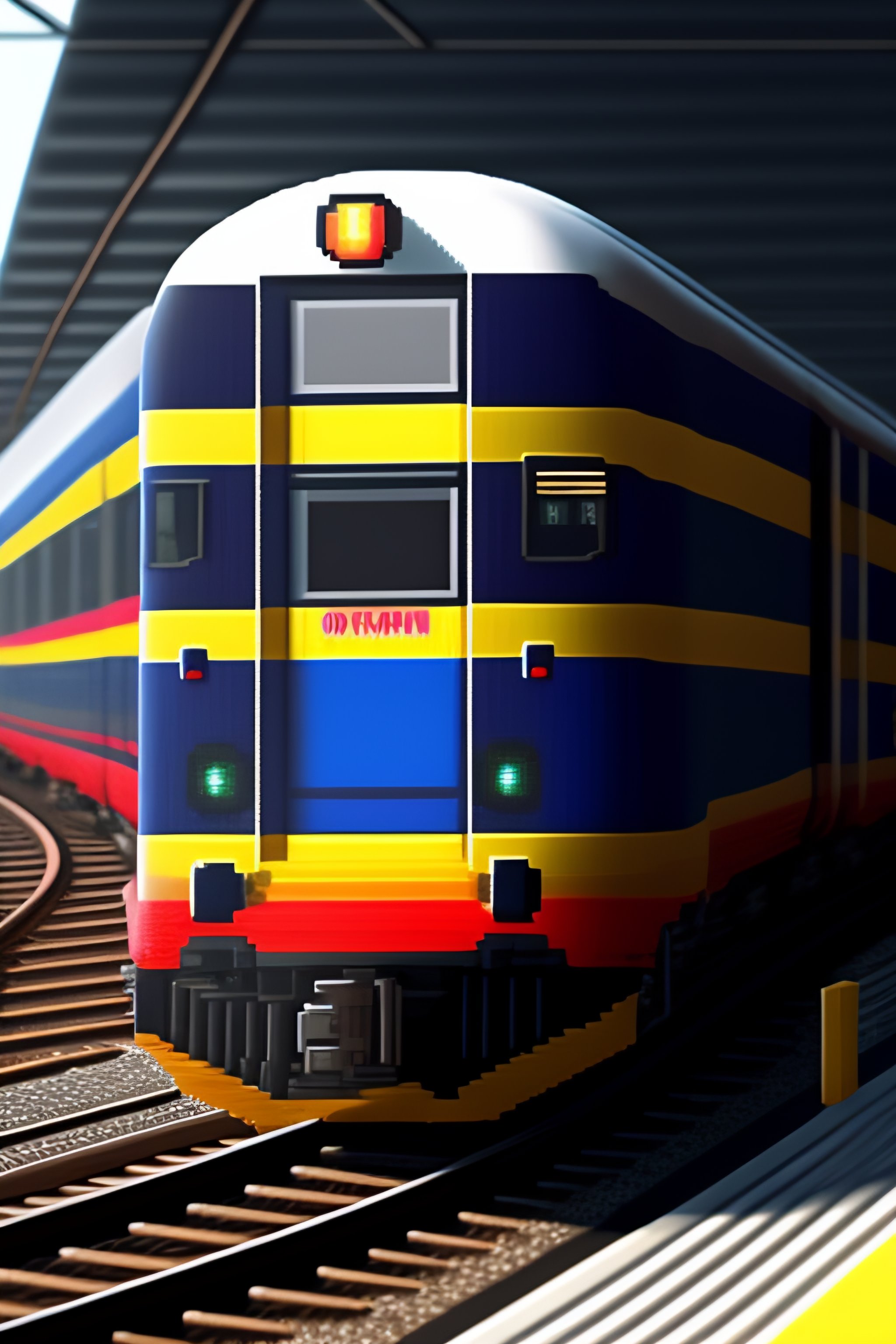 Lexica - Late train, hyper-realistic pixel art
