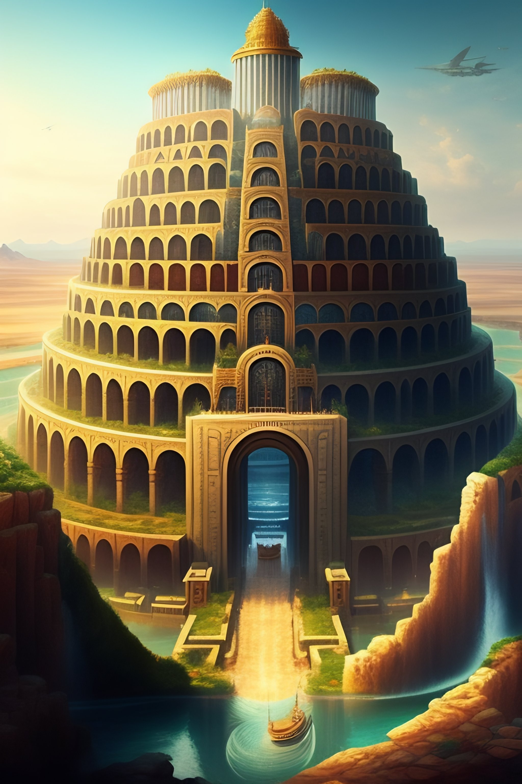 Lexica - Tower of babel in Atlantis big circular huge civilization lost ...