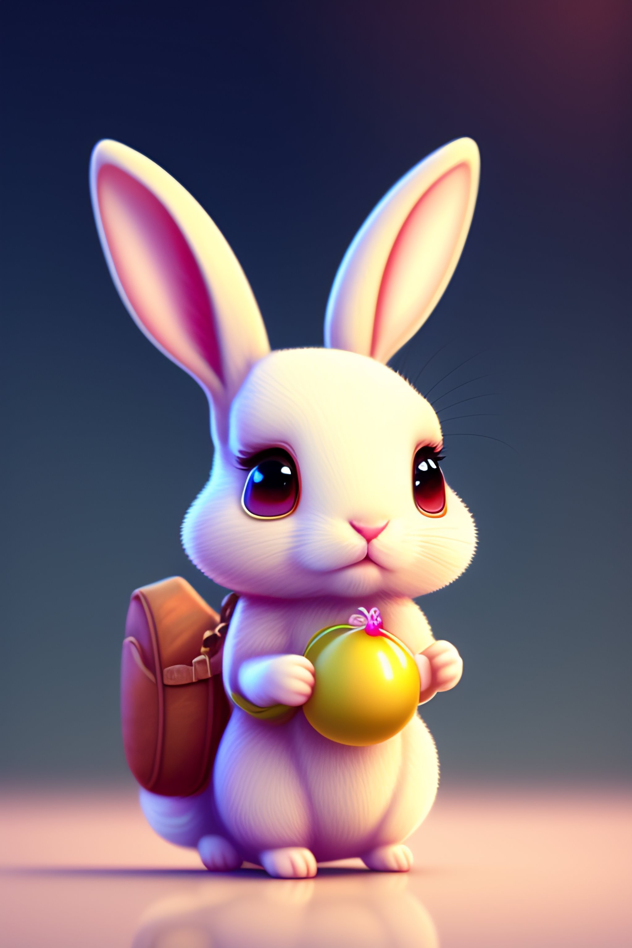 Lexica - Cute and adorable cartoon rabbit rhea facing the camera ...