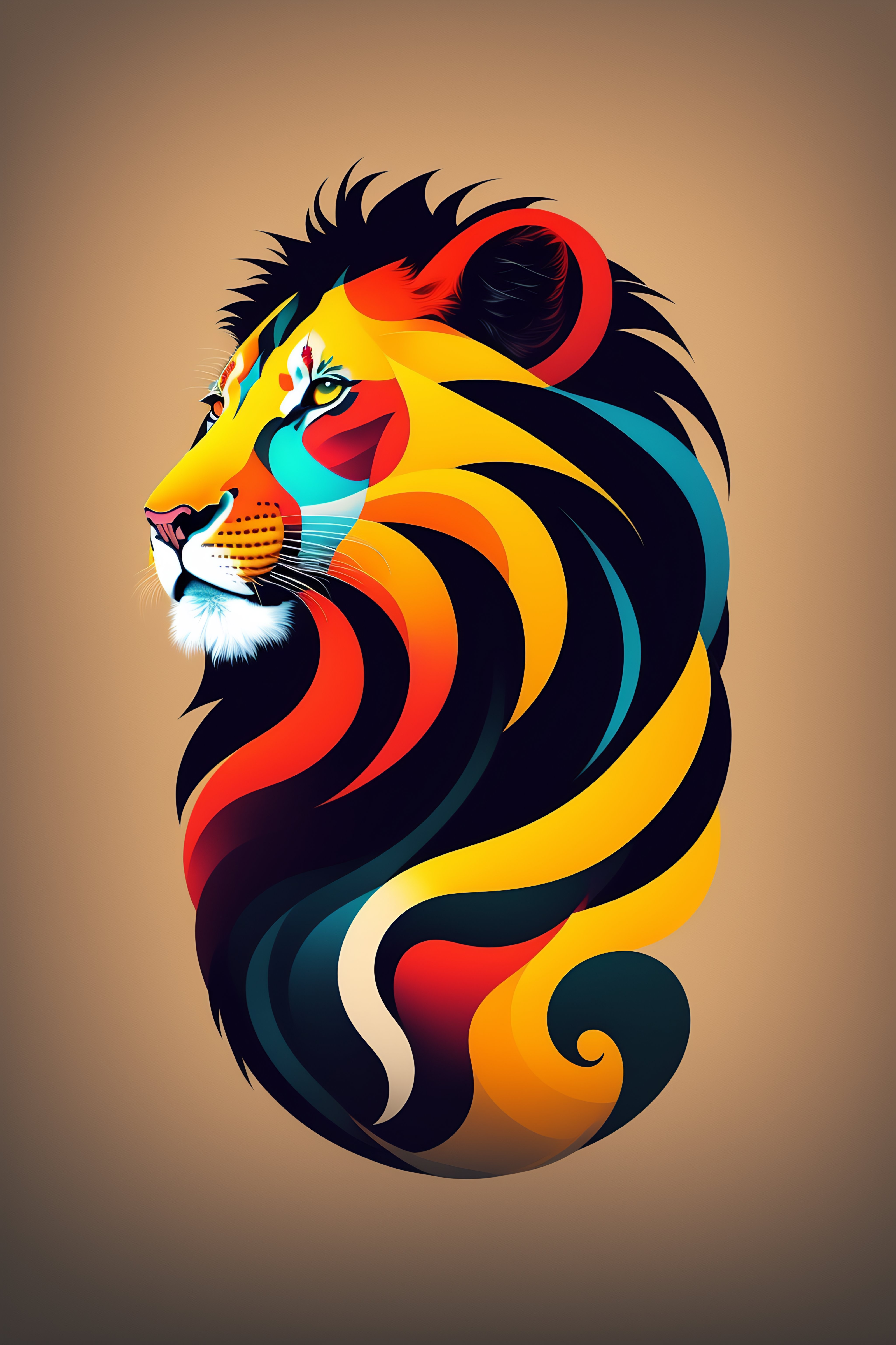 Lexica - Abstract lion logo, geometric lion logo, abstract, logo, logo ...