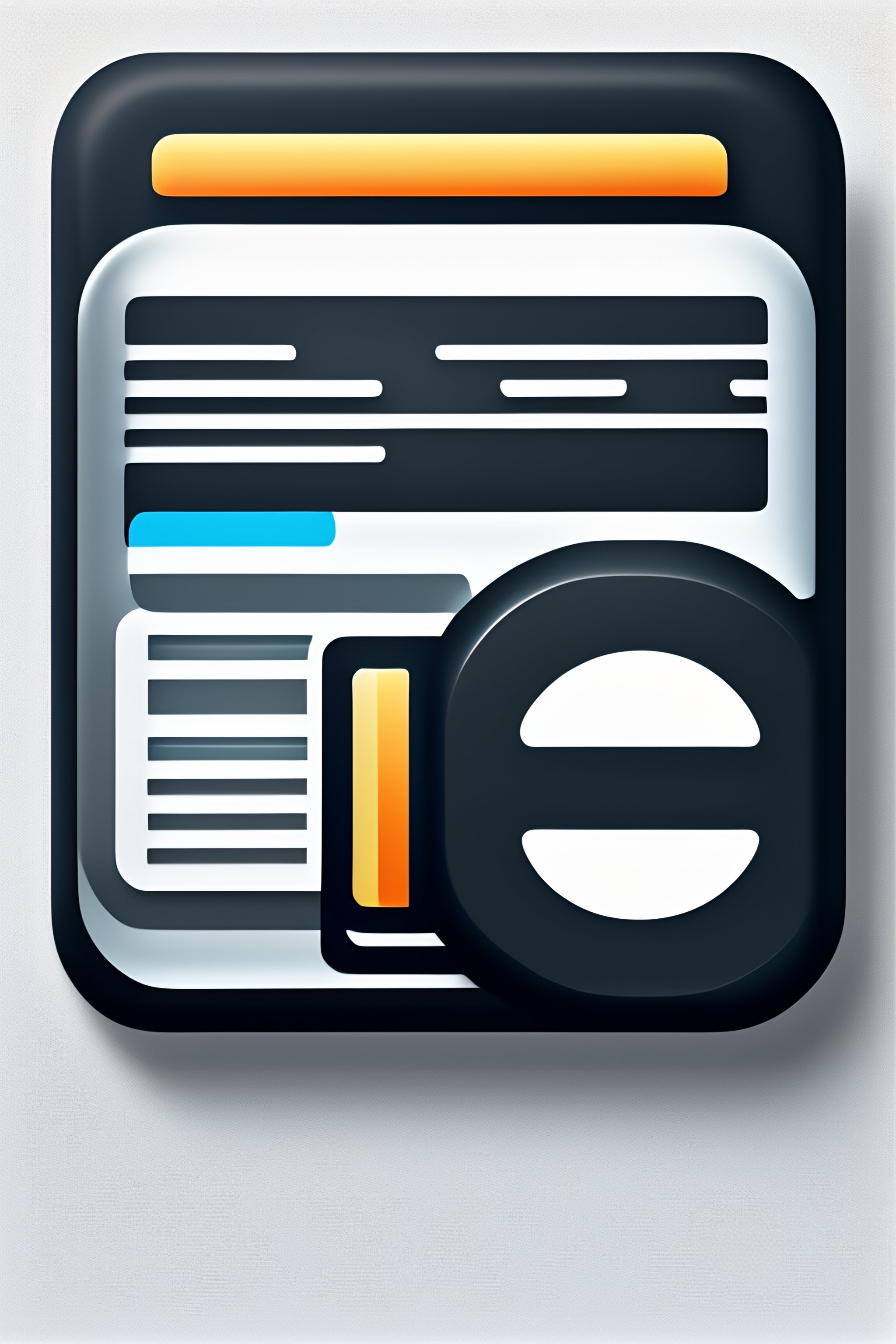 Lexica - A flat icon made with black lines on a white background. This ...