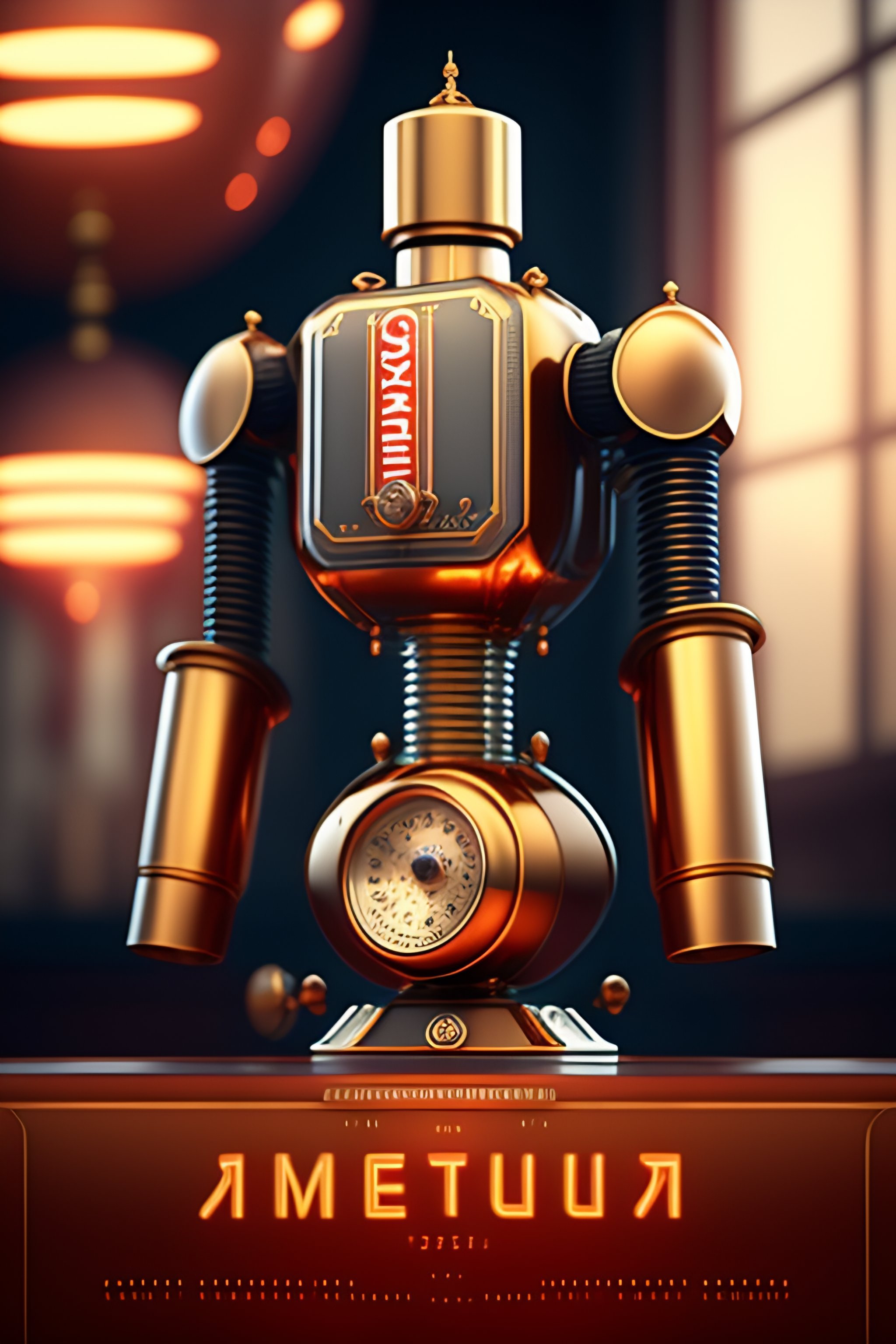 Lexica - Vintage Medium Shot 1920's Poster, Futuristic electronik ...