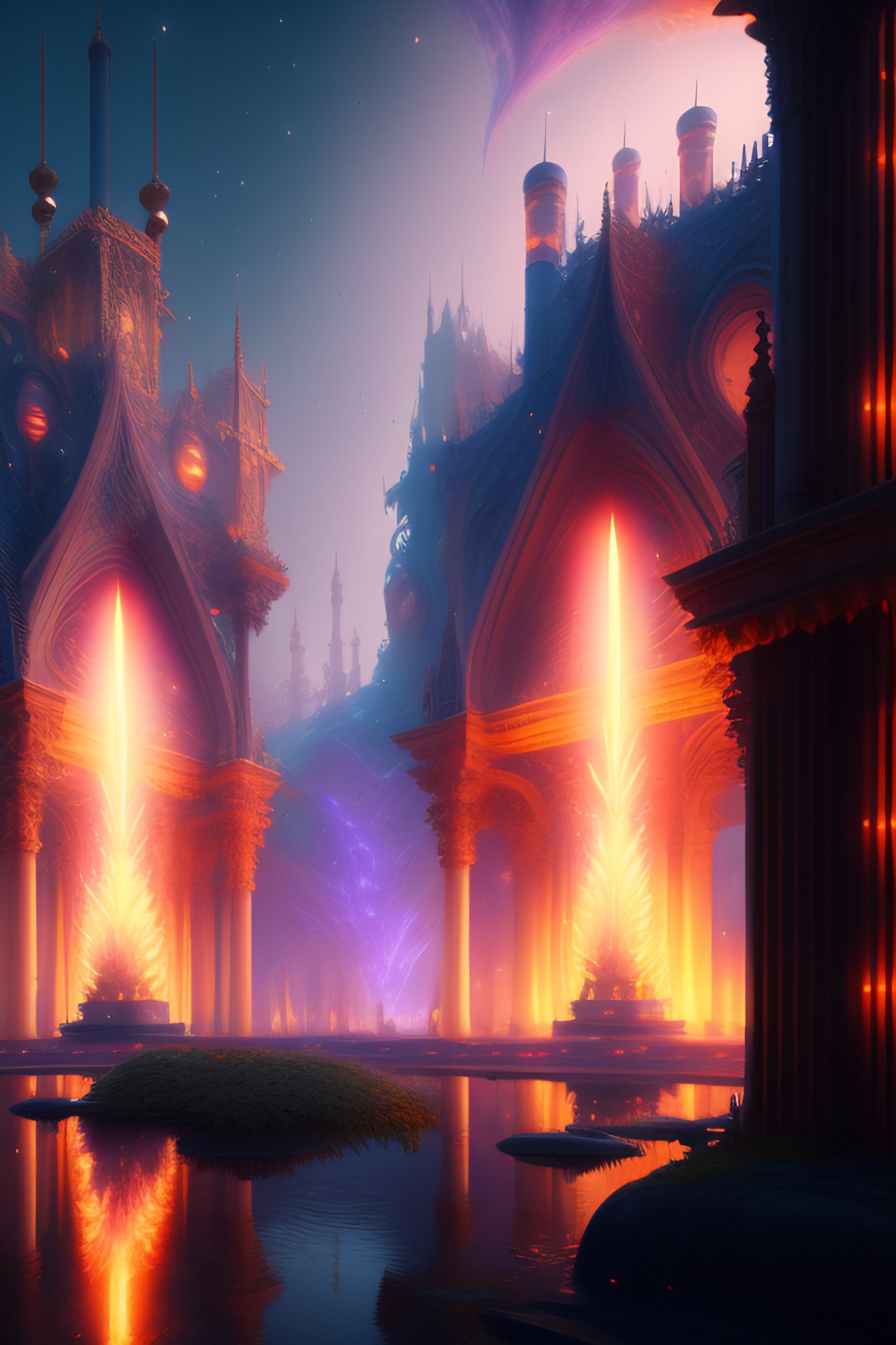 Lexica - Massive magical explosion warlocks, intricate details, hyper ...