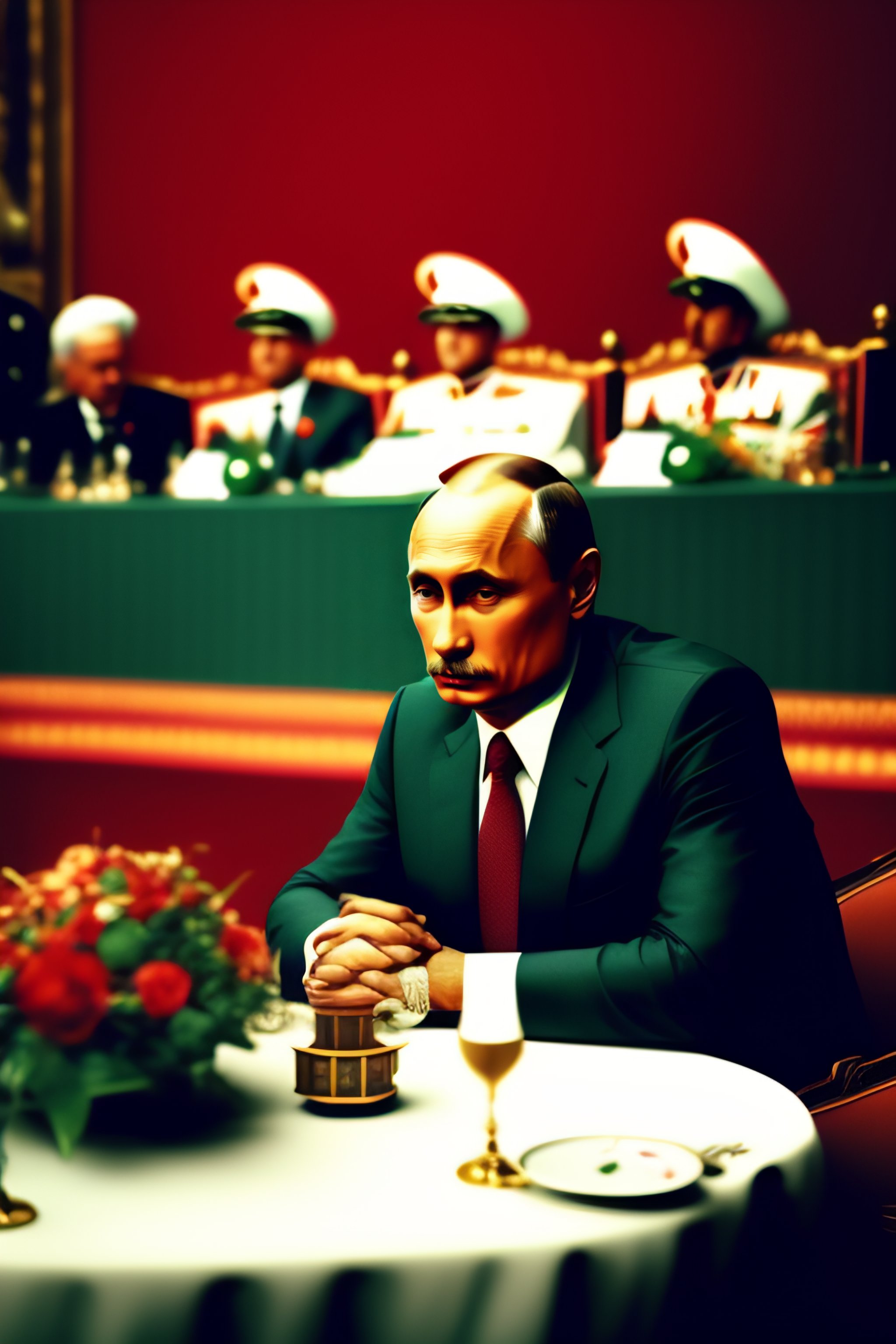 Lexica - Vladimir Putin and Joseph Stalin are sitting at the table ...