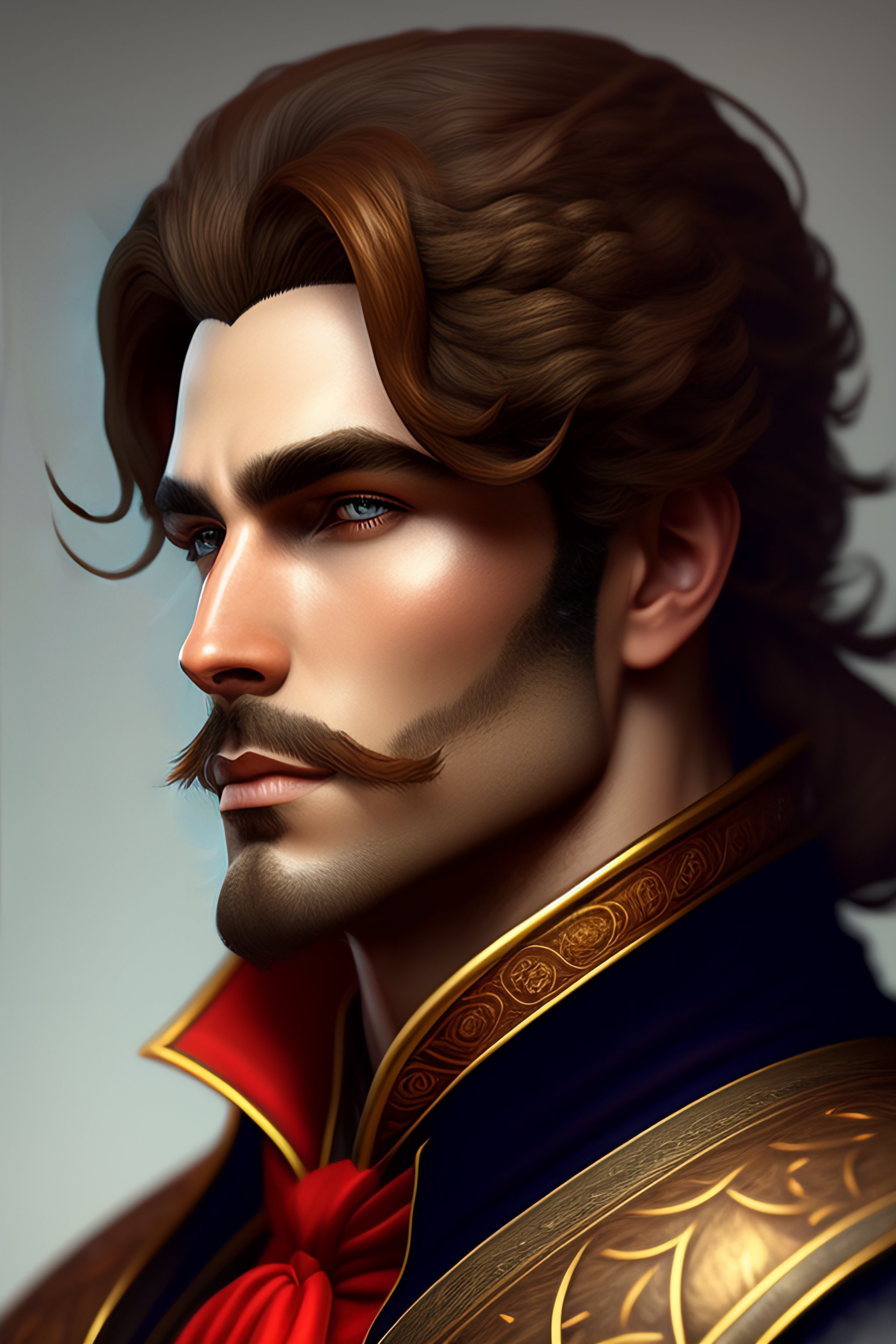 Lexica - Male bard fantasy, symmetrical beautiful, portrait, trending ...