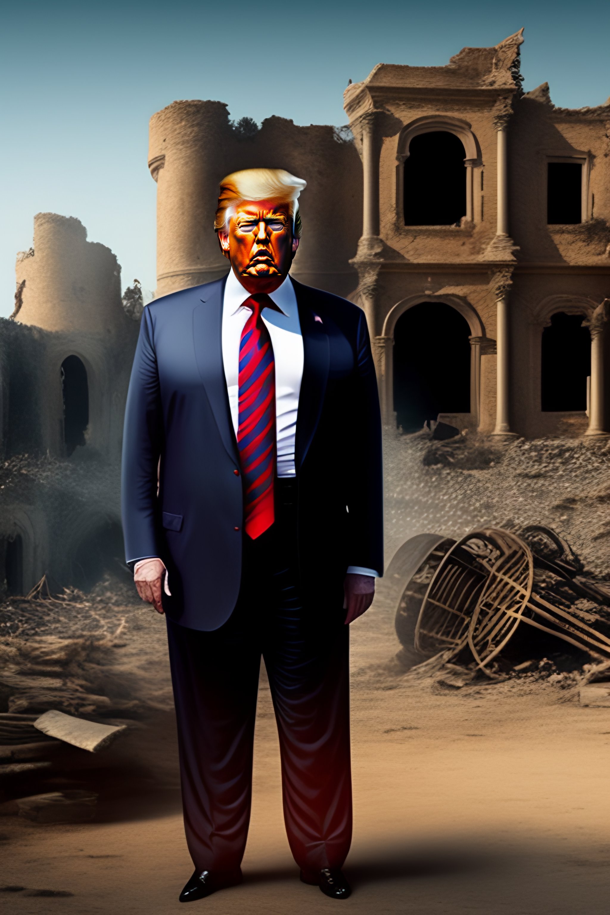 Lexica - Donald trump looking scared and poor in a tattered 16th ...