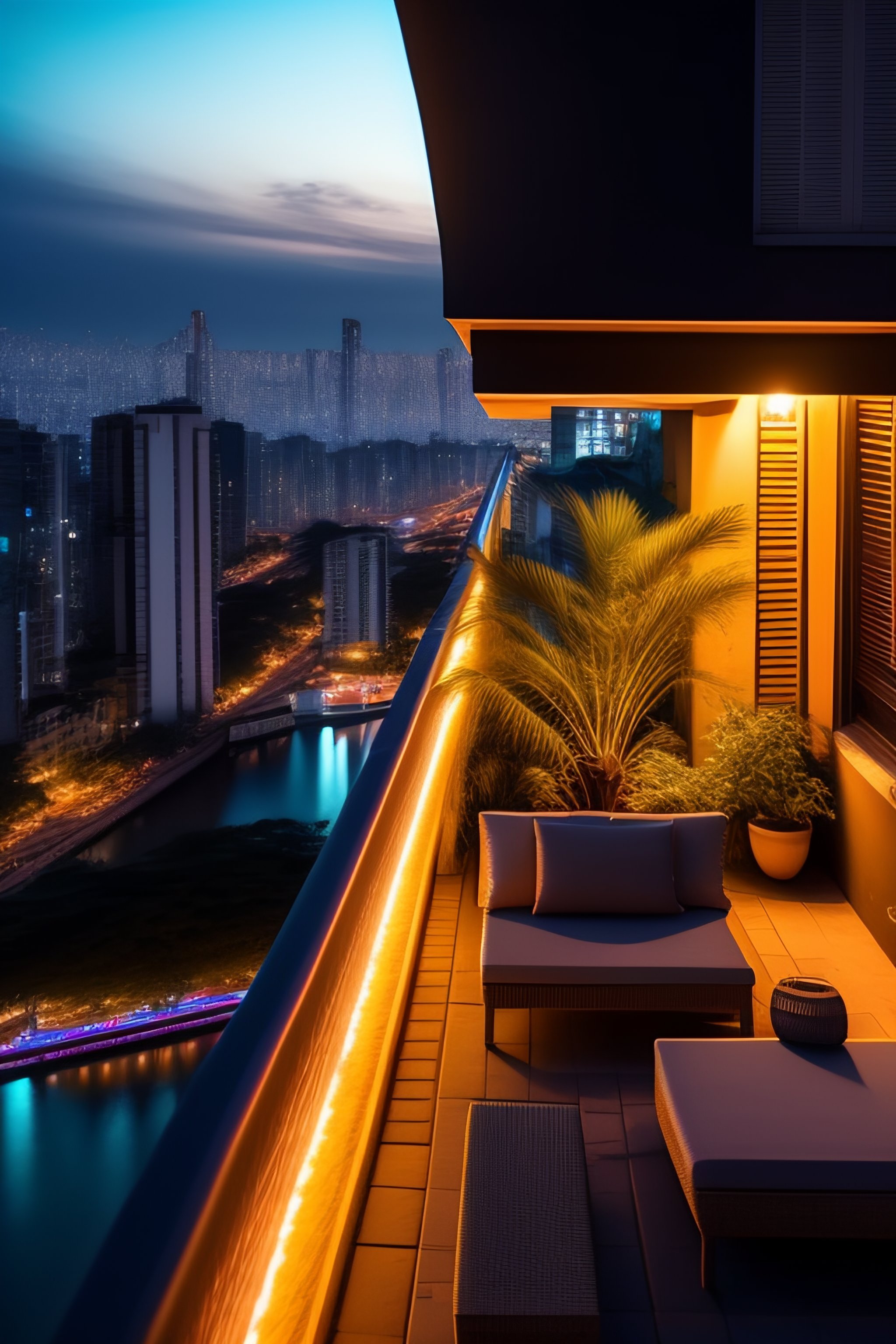 Lexica - Beautiful overhead sight of a Lower Parel during a real night ...