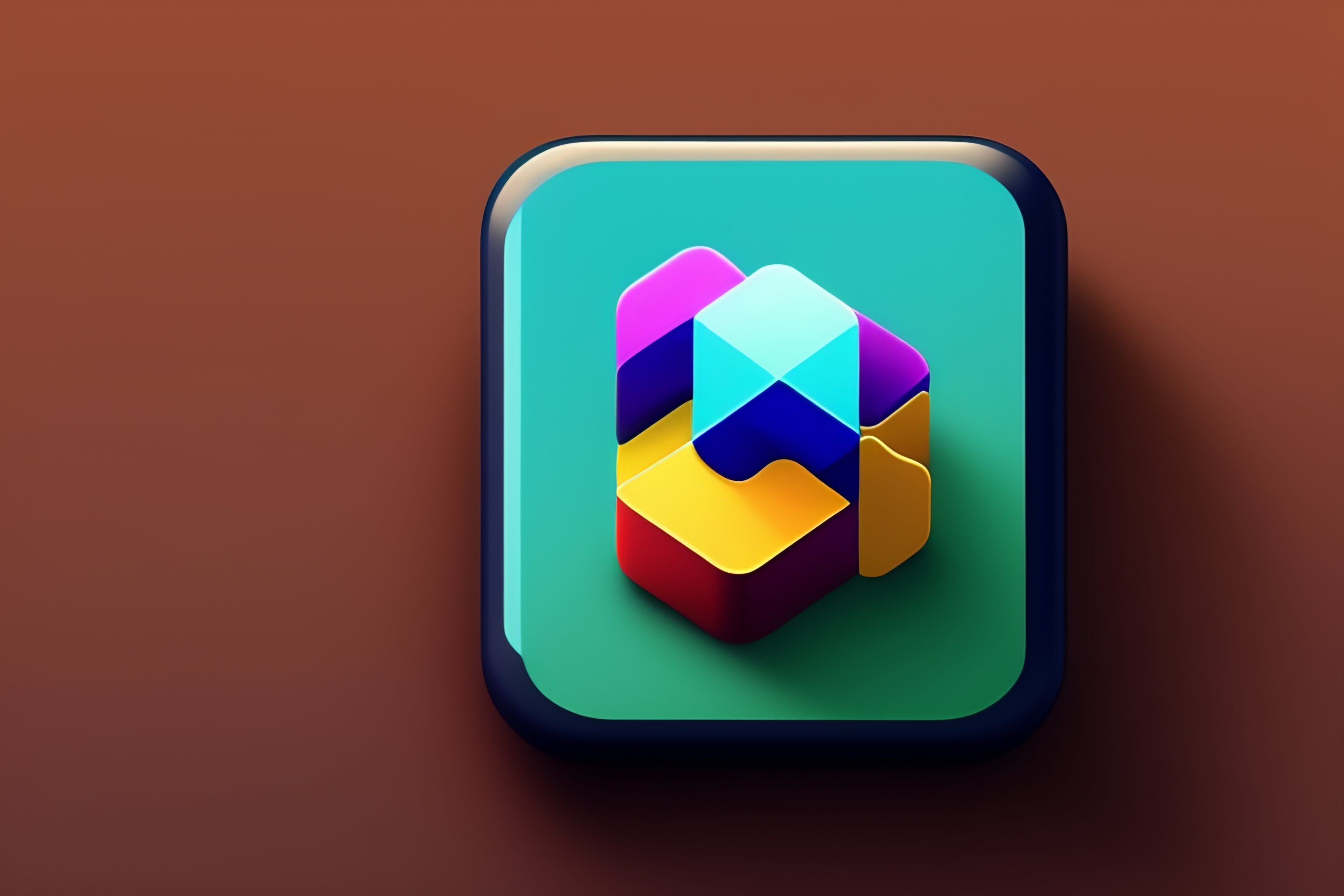 Lexica - Square, Ios app icon design, skeuomorphic, dwarf style