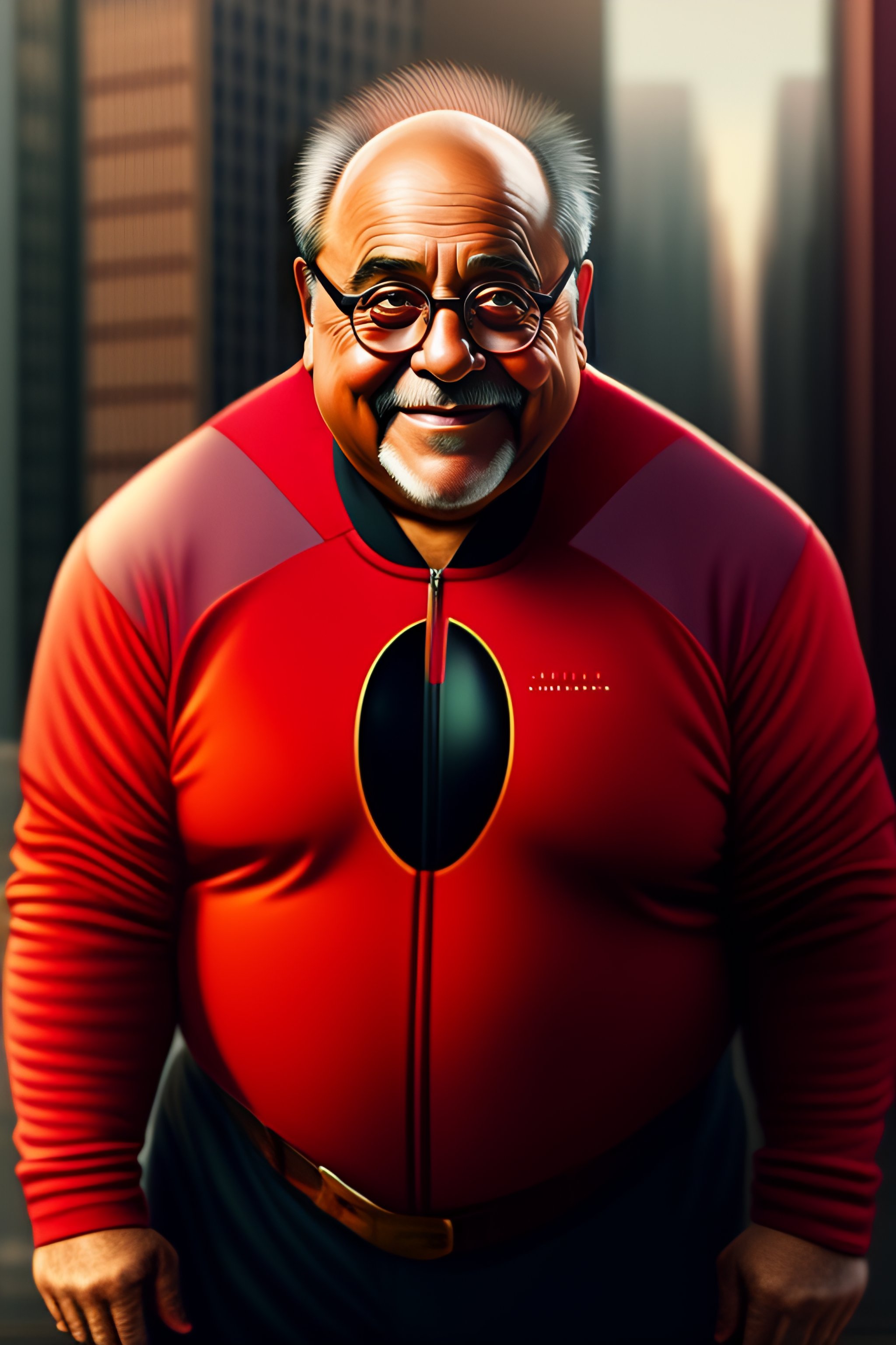 Lexica - Full shot body photo of danny devito as spiderman, oil ...