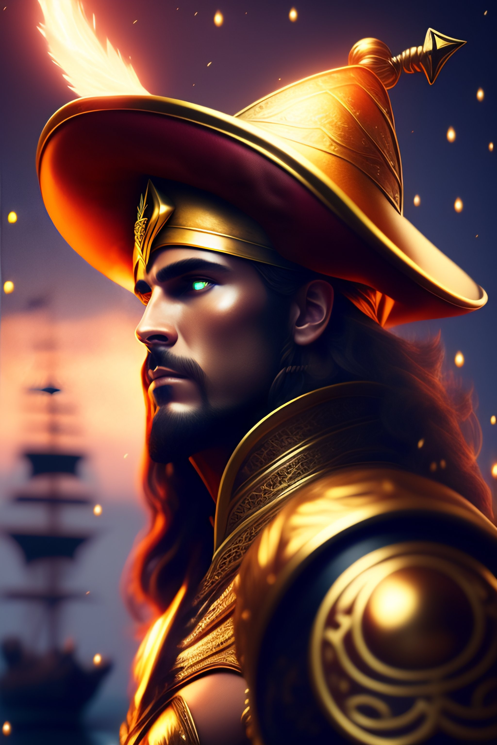 Lexica - Artemis, The Greek gods, Portrait, Pirate, Pirate hat, Pirate ...