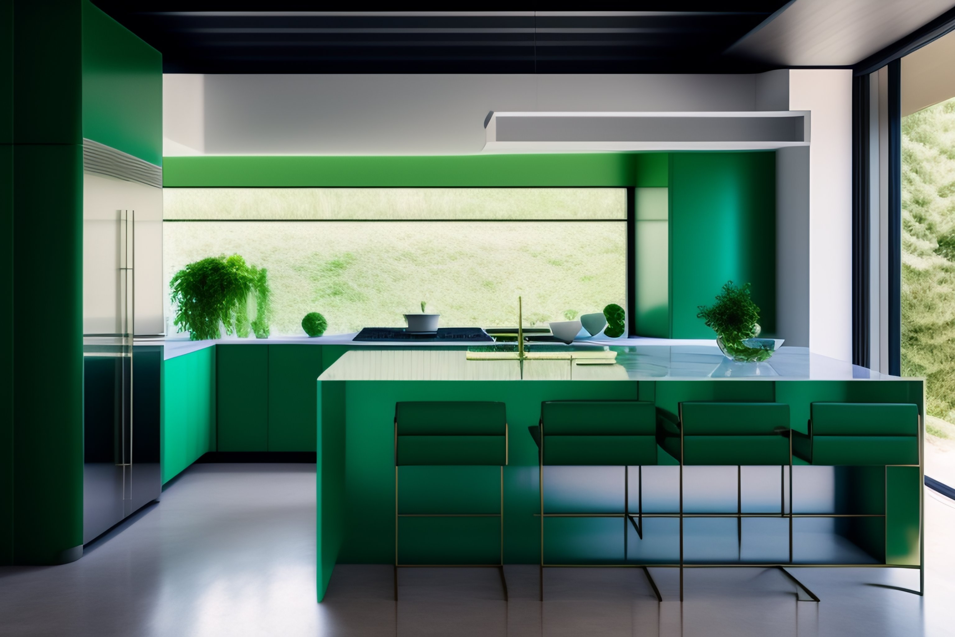 Lexica - Architectural Digest photo of an ultra modern green marble ...