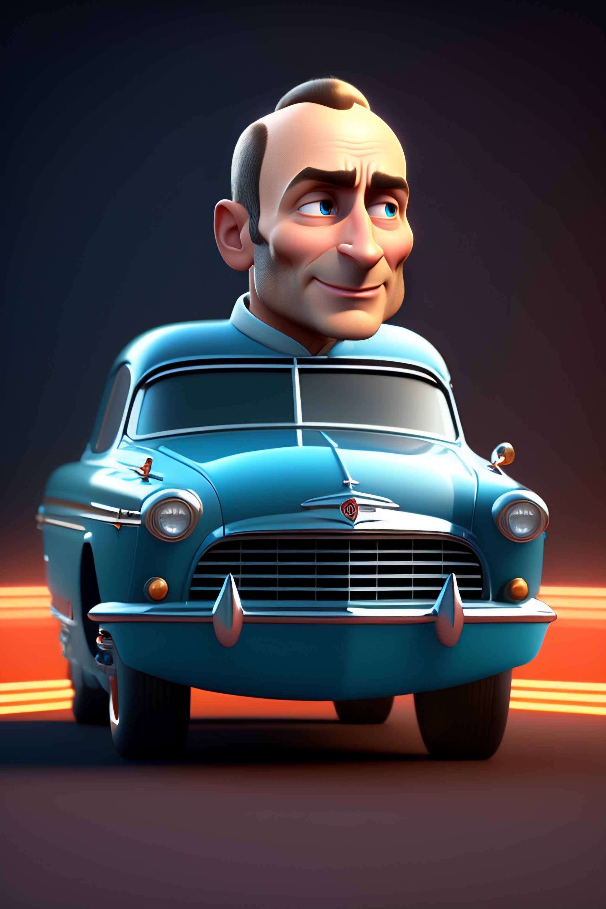 Lexica - "Vladimir Putin" as a pixar disney character from Cars , real ...