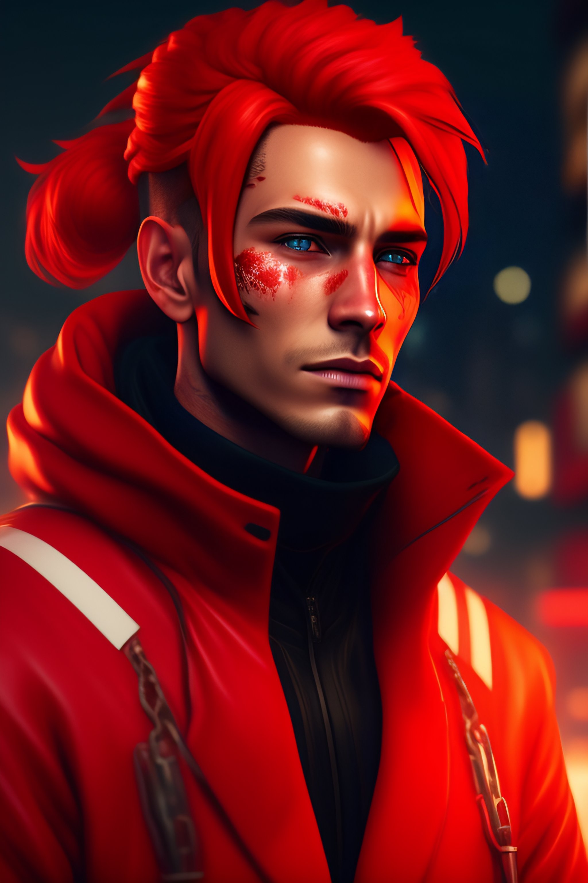 Lexica - Androgine man without one eye, white medicine path on one eye ...