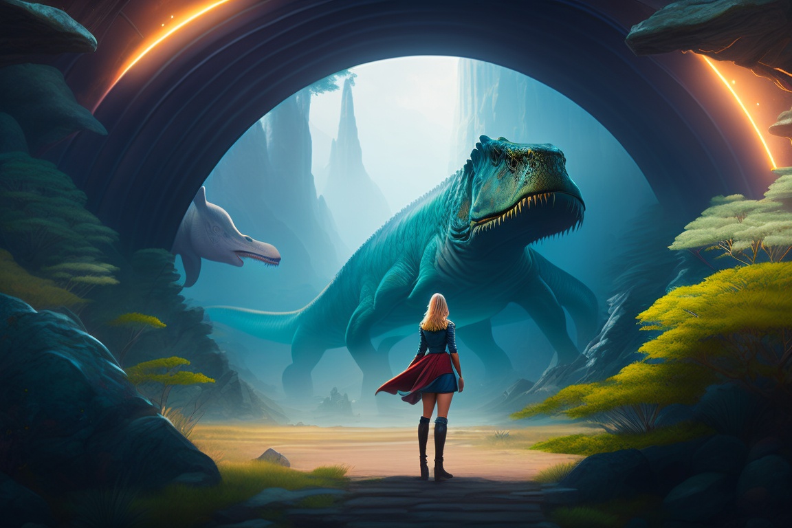 Lexica - Dr. Emily emerges from the time vortex, greeted by a ...
