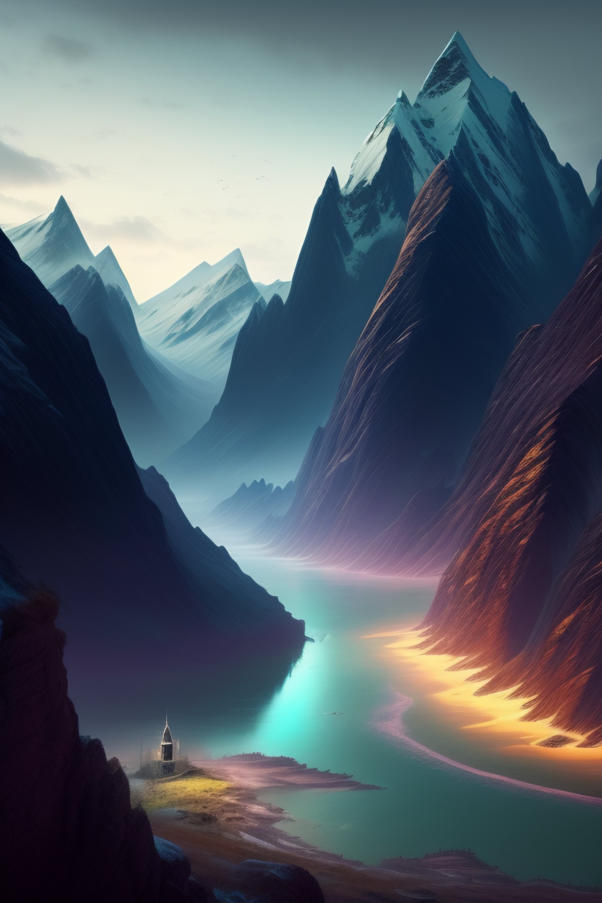 Lexica - Image sombre, lovecraft, montagne