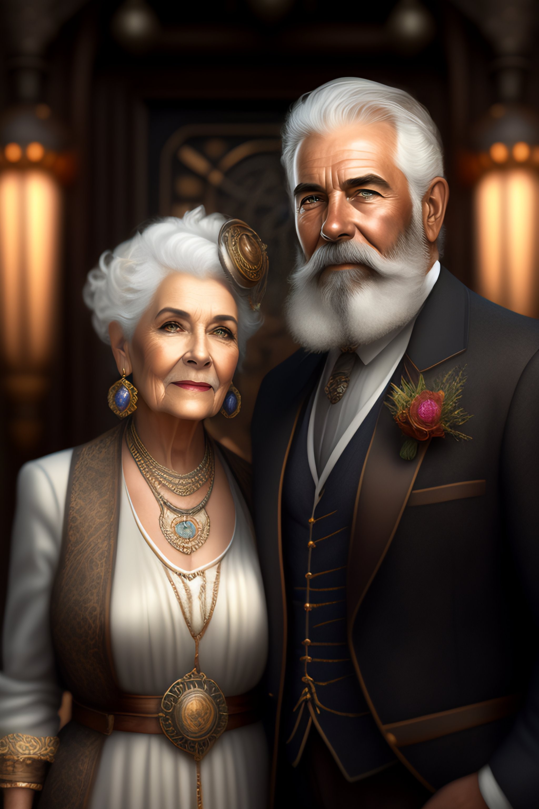 Lexica - Beautiful, stunning, attractive, portrait of an older steam ...