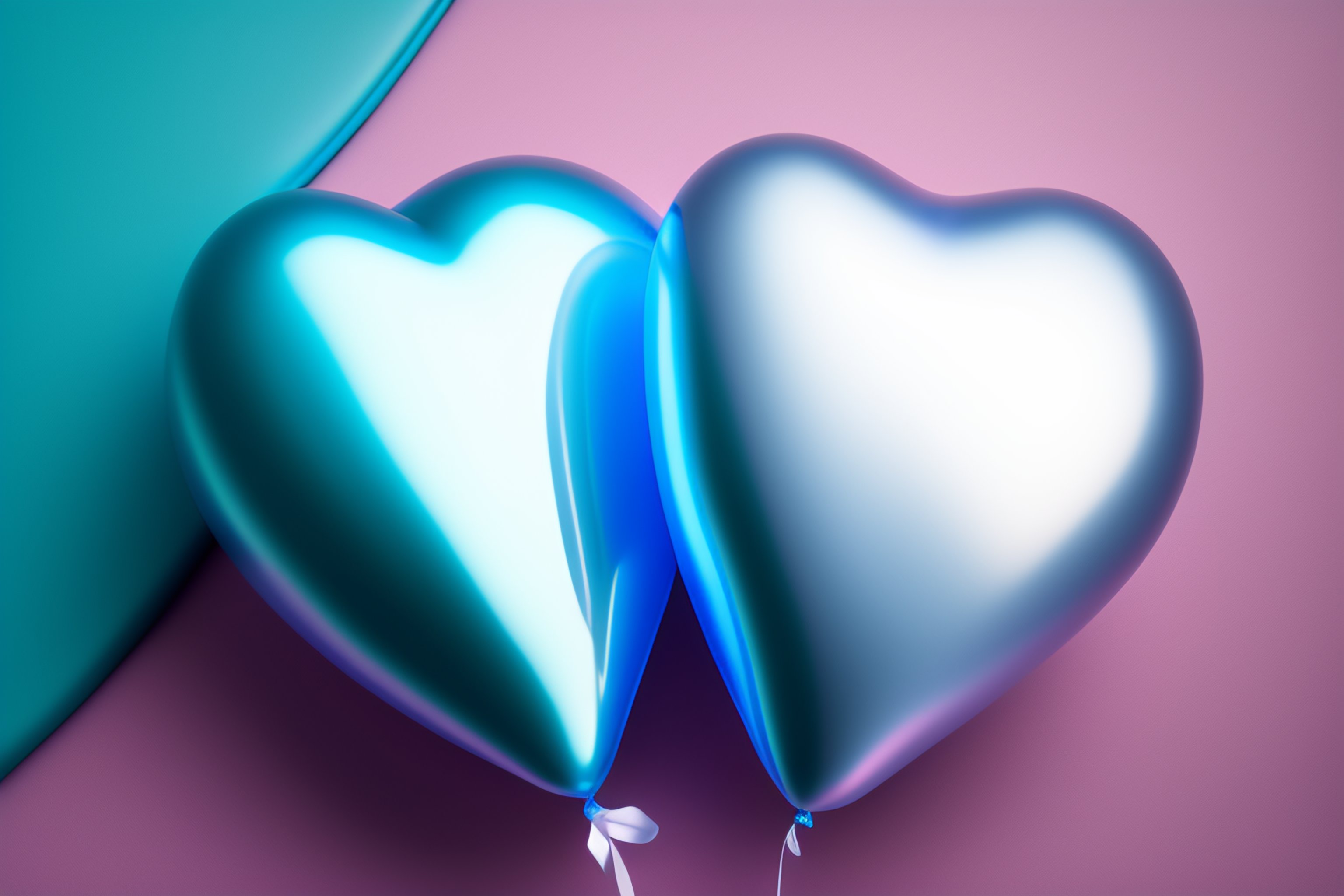 Lexica - Two balloon next to each other forming a heart shape balloon ...