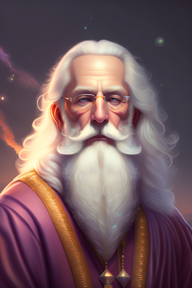 Lexica - Yogi, white beard, ethereal glow, sacred