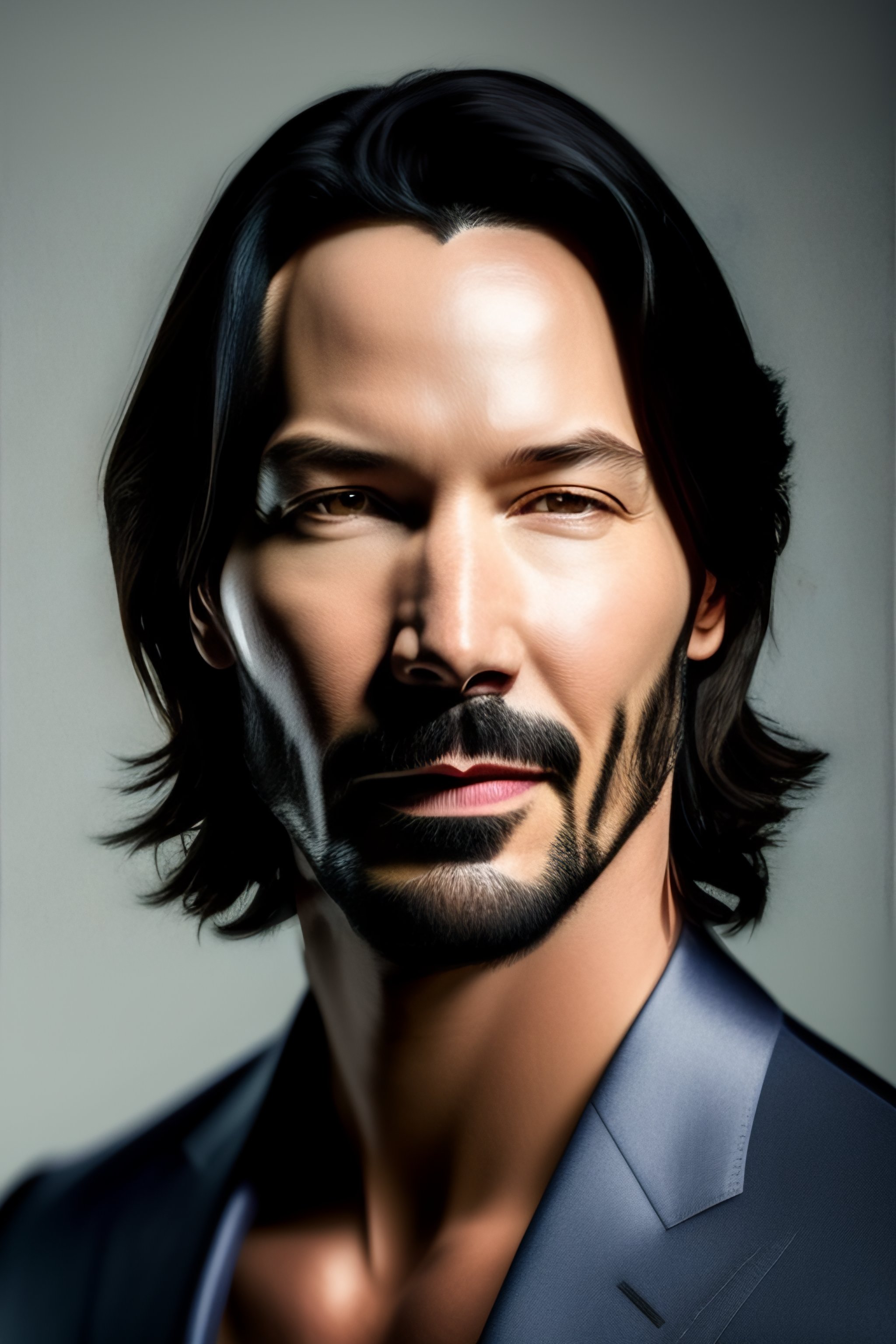 Lexica - Keanu Reeves, centered in frame, facing camera, symmetrical ...