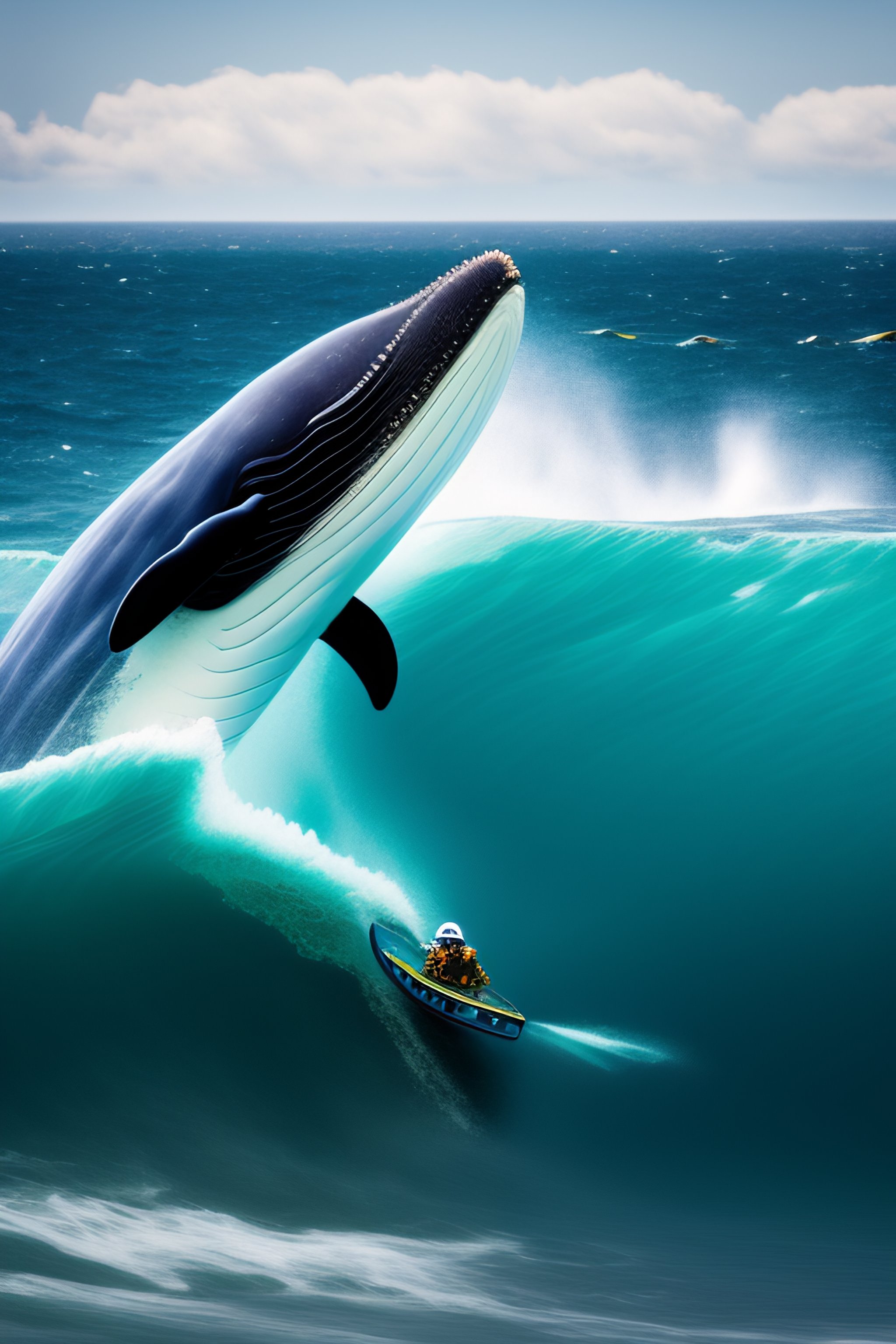 Lexica - Astronaut riding a whale