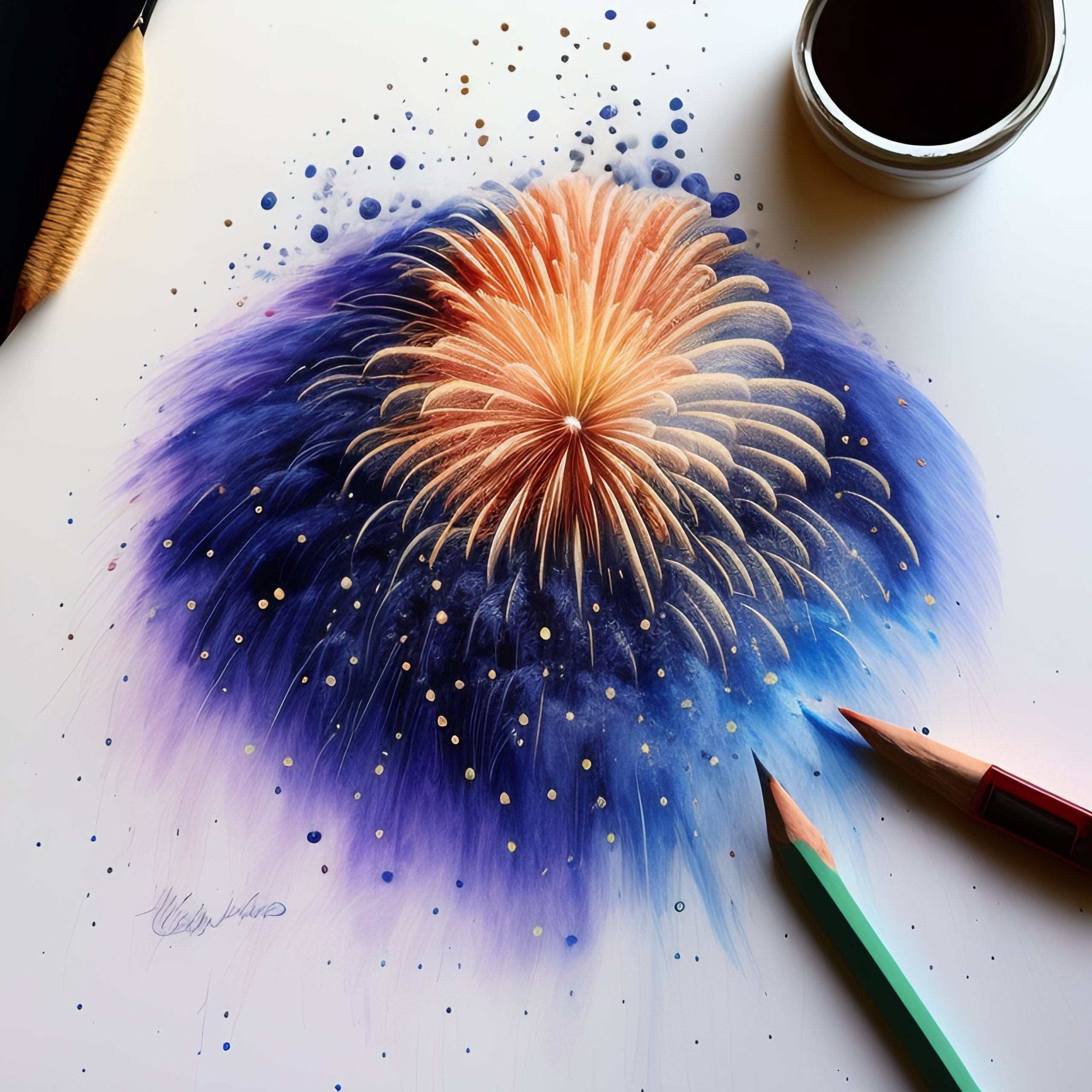 Draw Real Fireworks