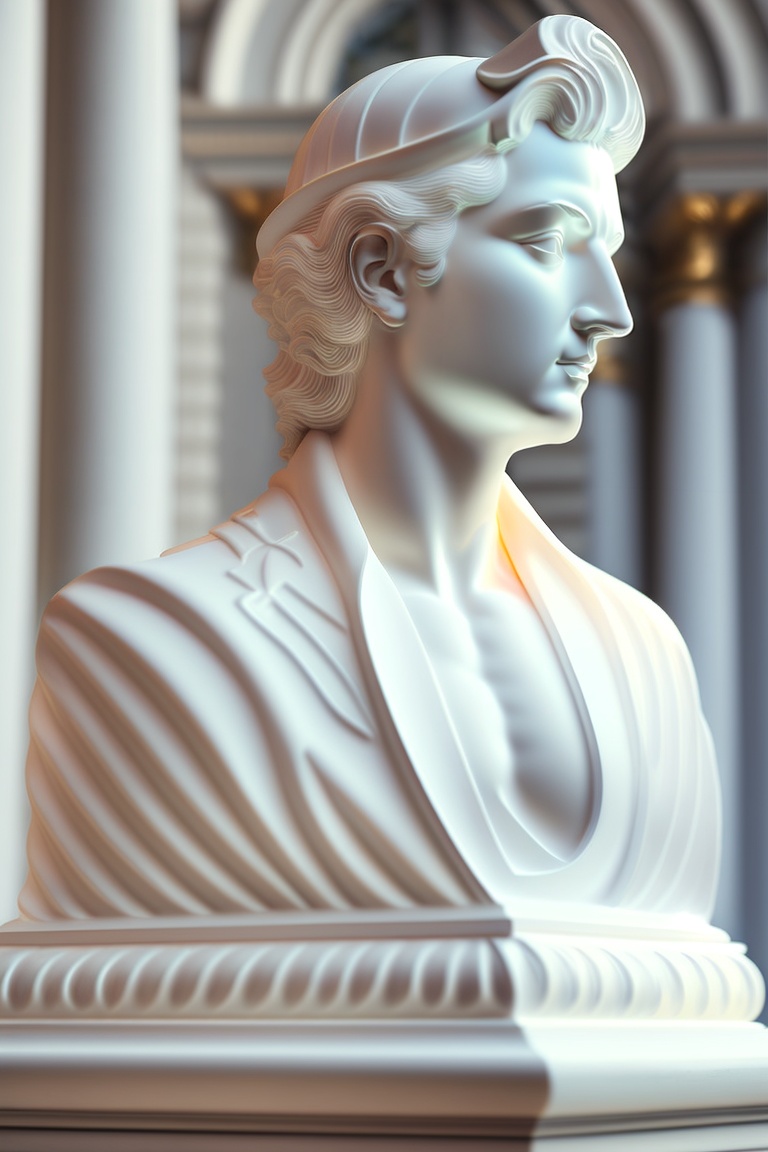 Lexica - Money marble statue, sharp focus, clear, detailed, cinematic ...