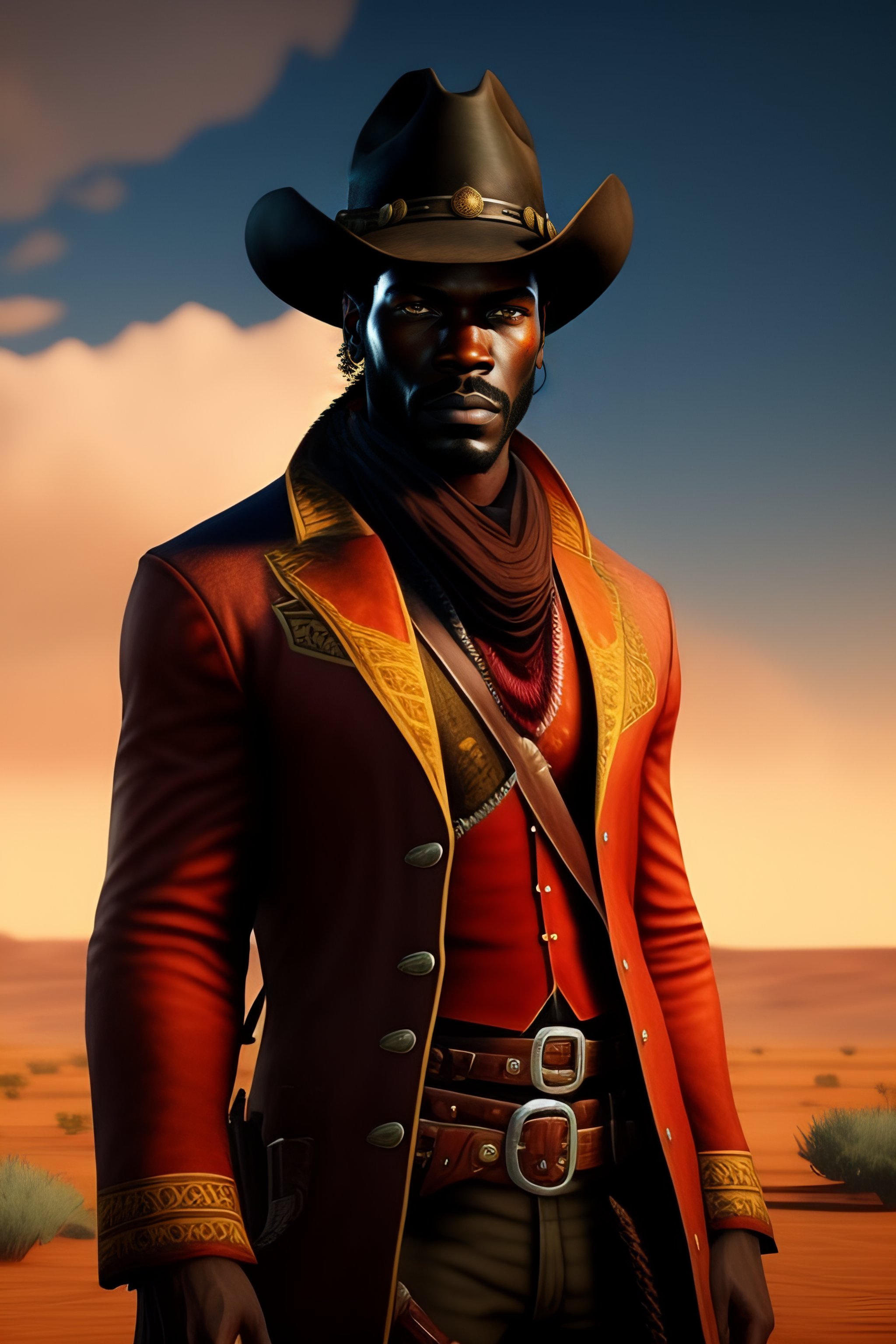 Lexica - African red dead redemption, arthur morgan, portrait