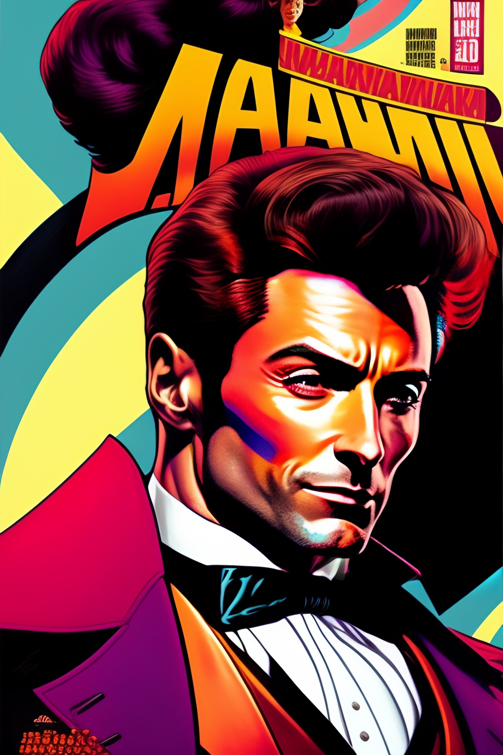 Lexica - Hugh Jackman as a 1960s circus ringleader comic art. Comic ...