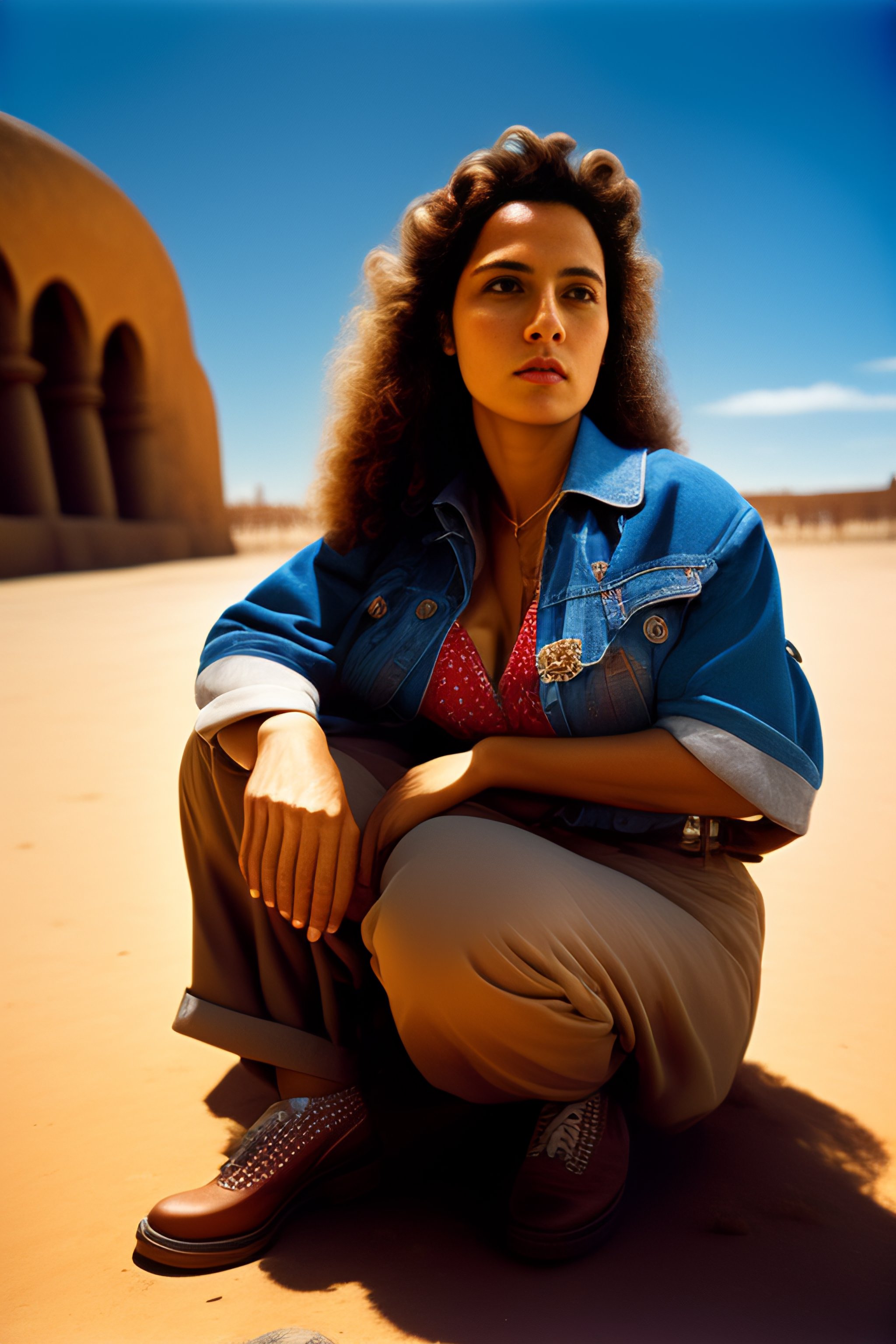 Lexica - Alex Webb photography , casual woman while tying her shoes ...