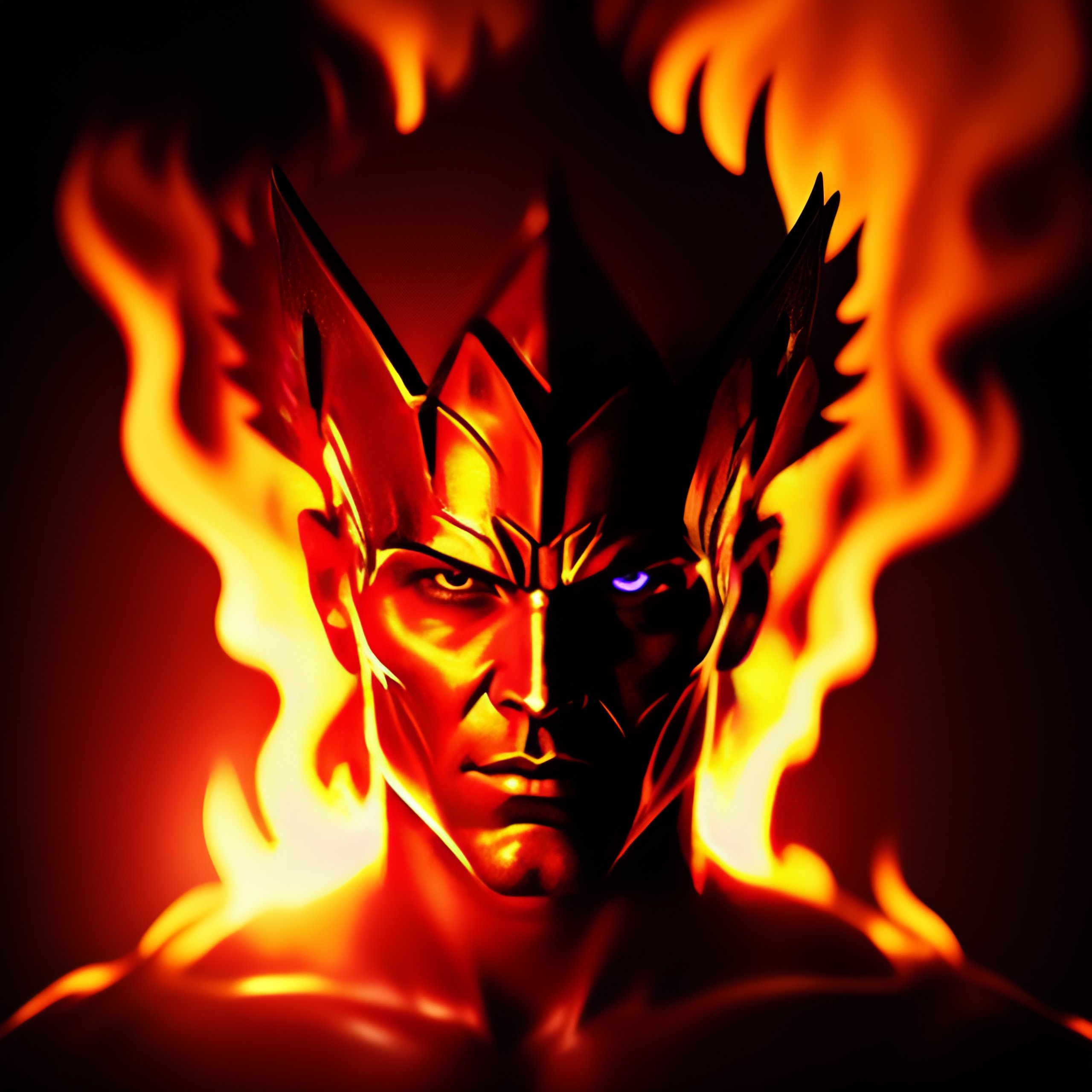 Lexica - Marvel comic style, crown of flames, horror, clown, ambient ...