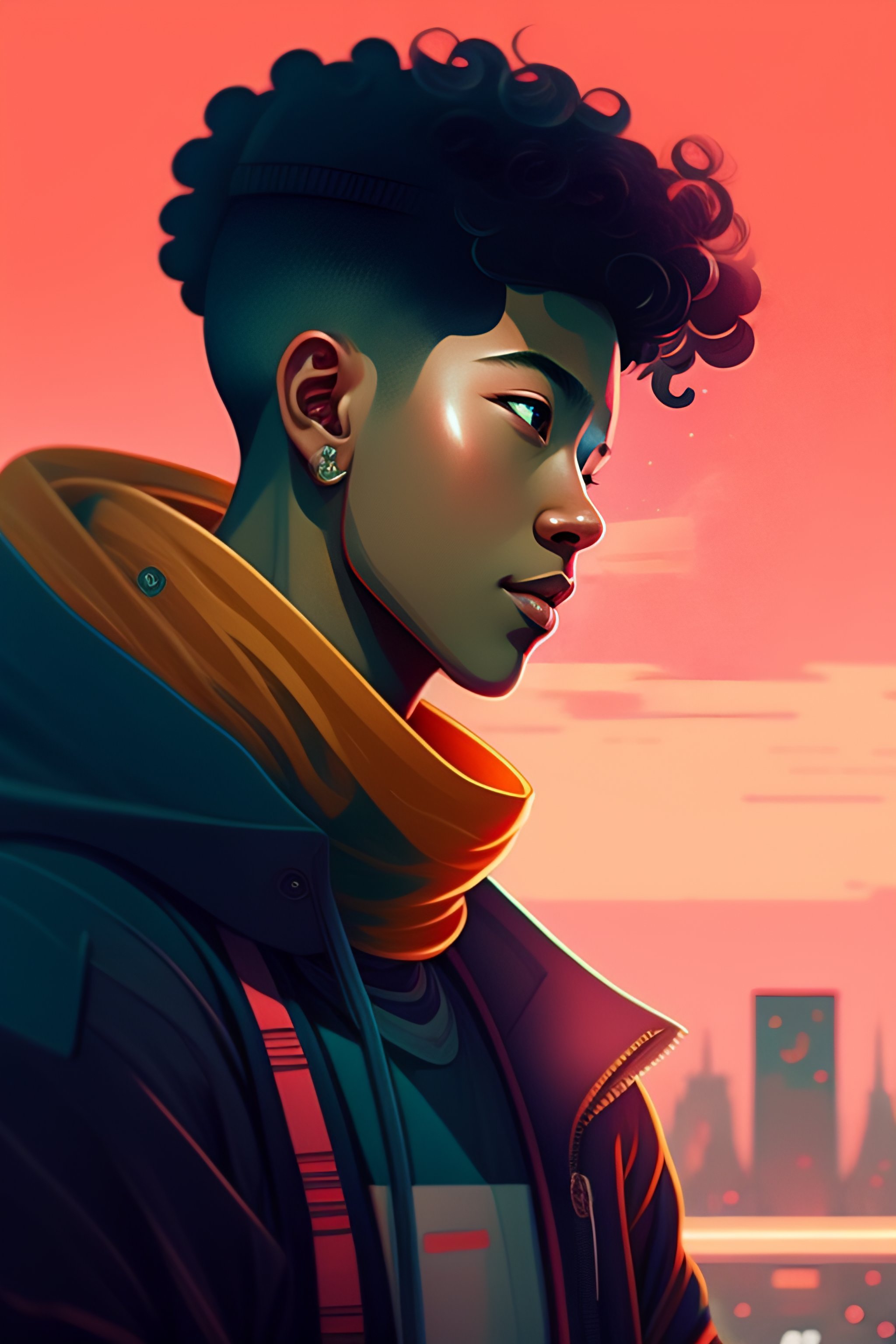 Lexica - Portrait man robot holding panel written ThaTaylen , style of ...