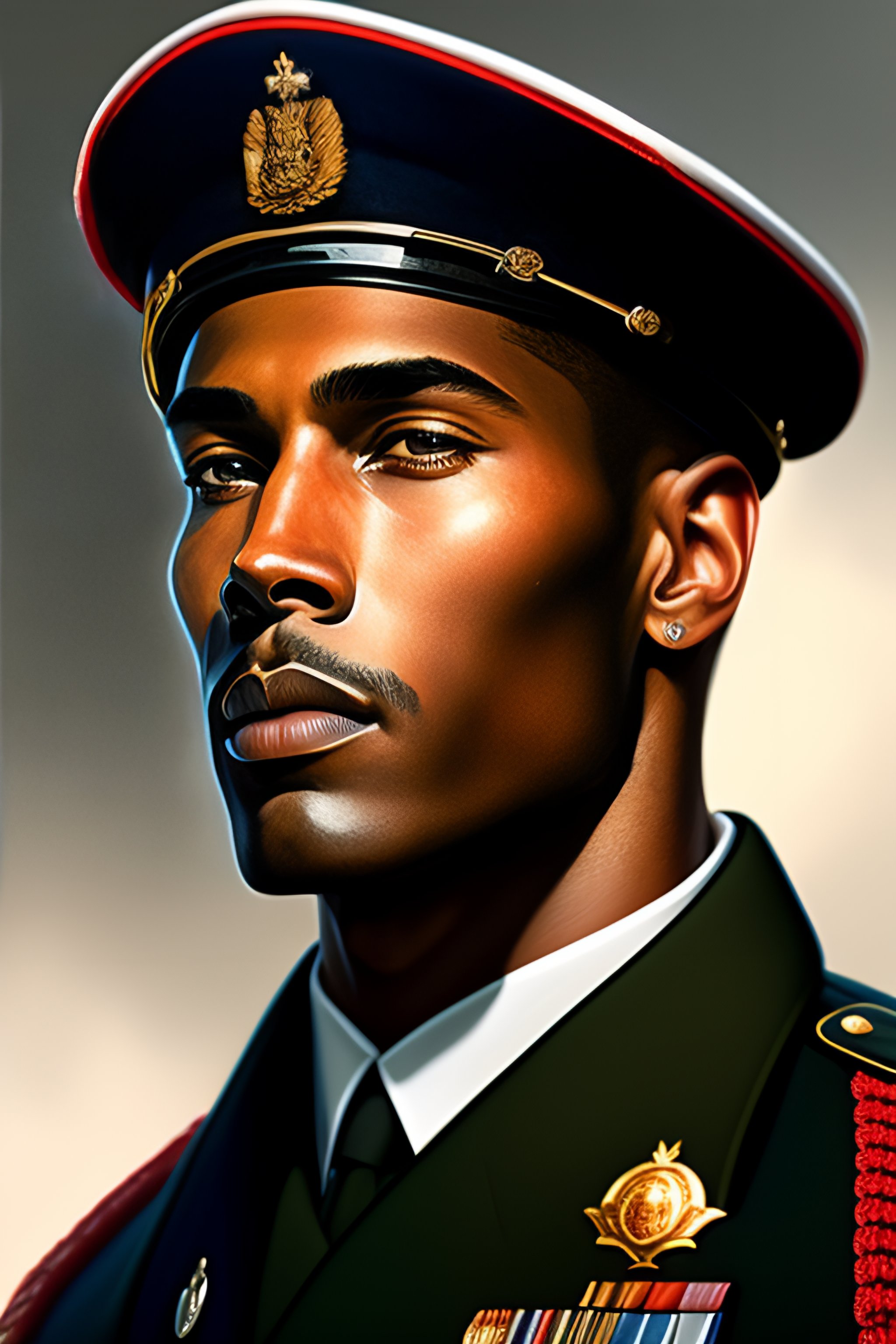 Lexica - A digital painting of a man in a military uniform, a ...