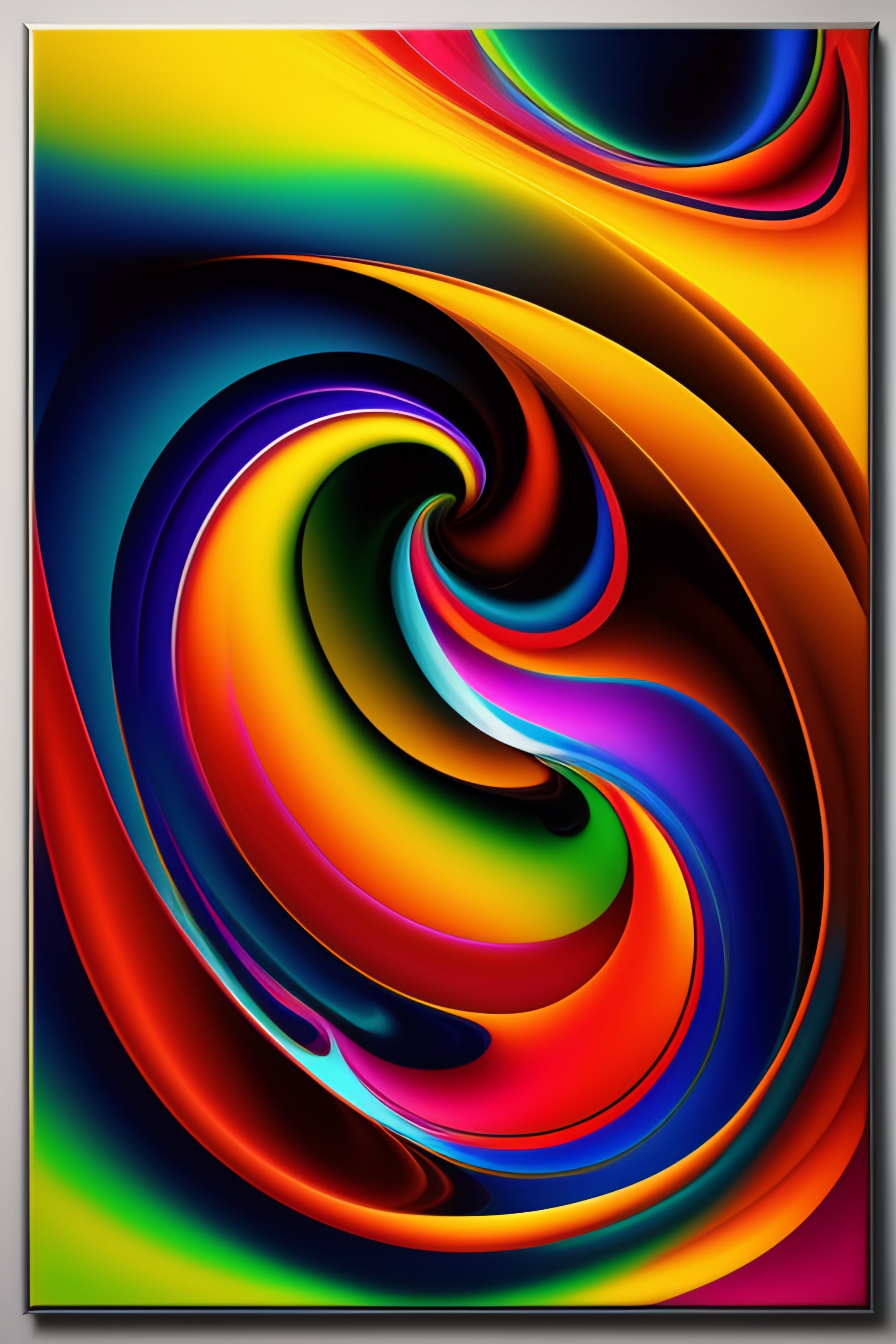 Lexica - A large, abstract painting featuring swirling lines and shapes ...