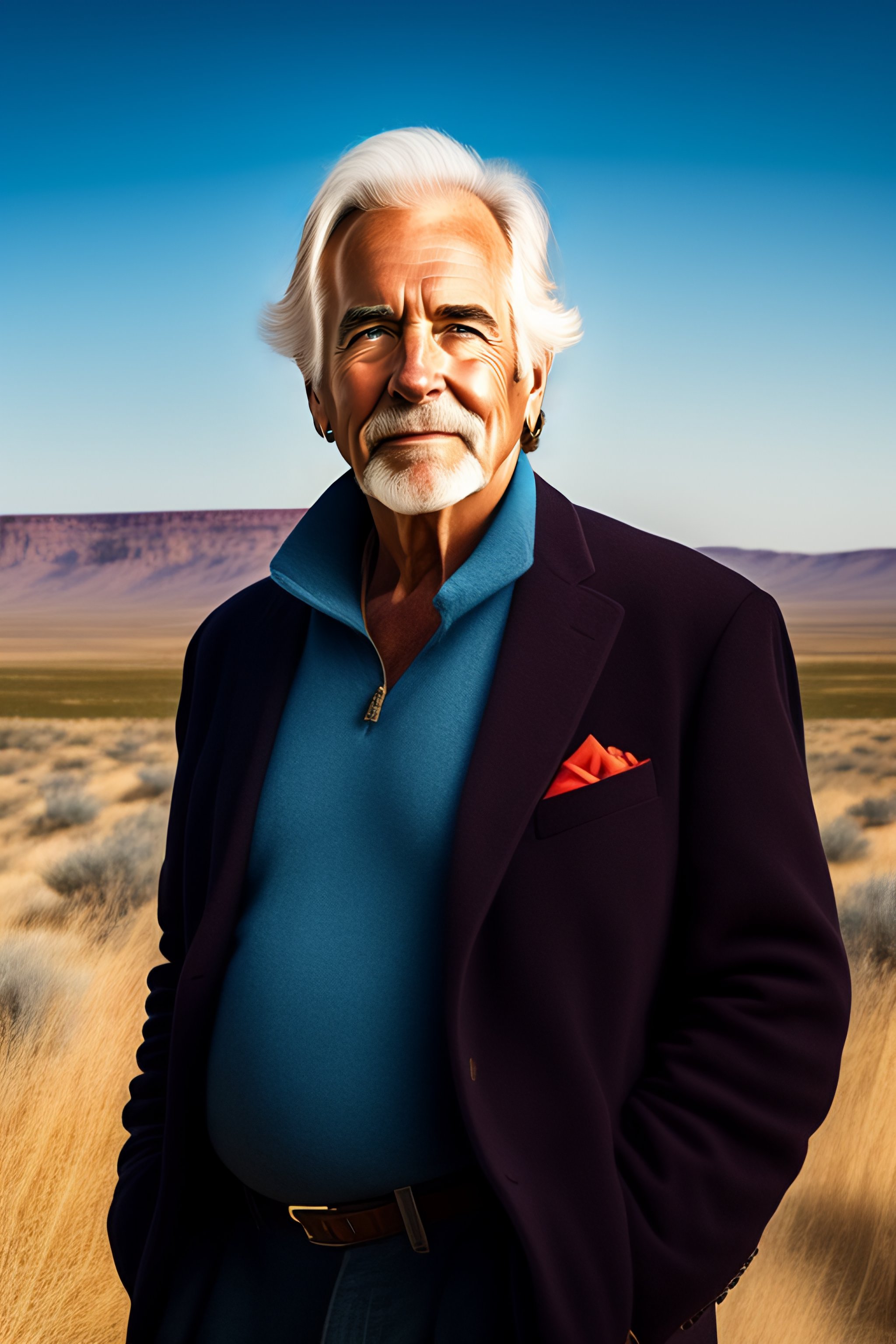 Lexica - Portrait of an artistic all american male writer over 70