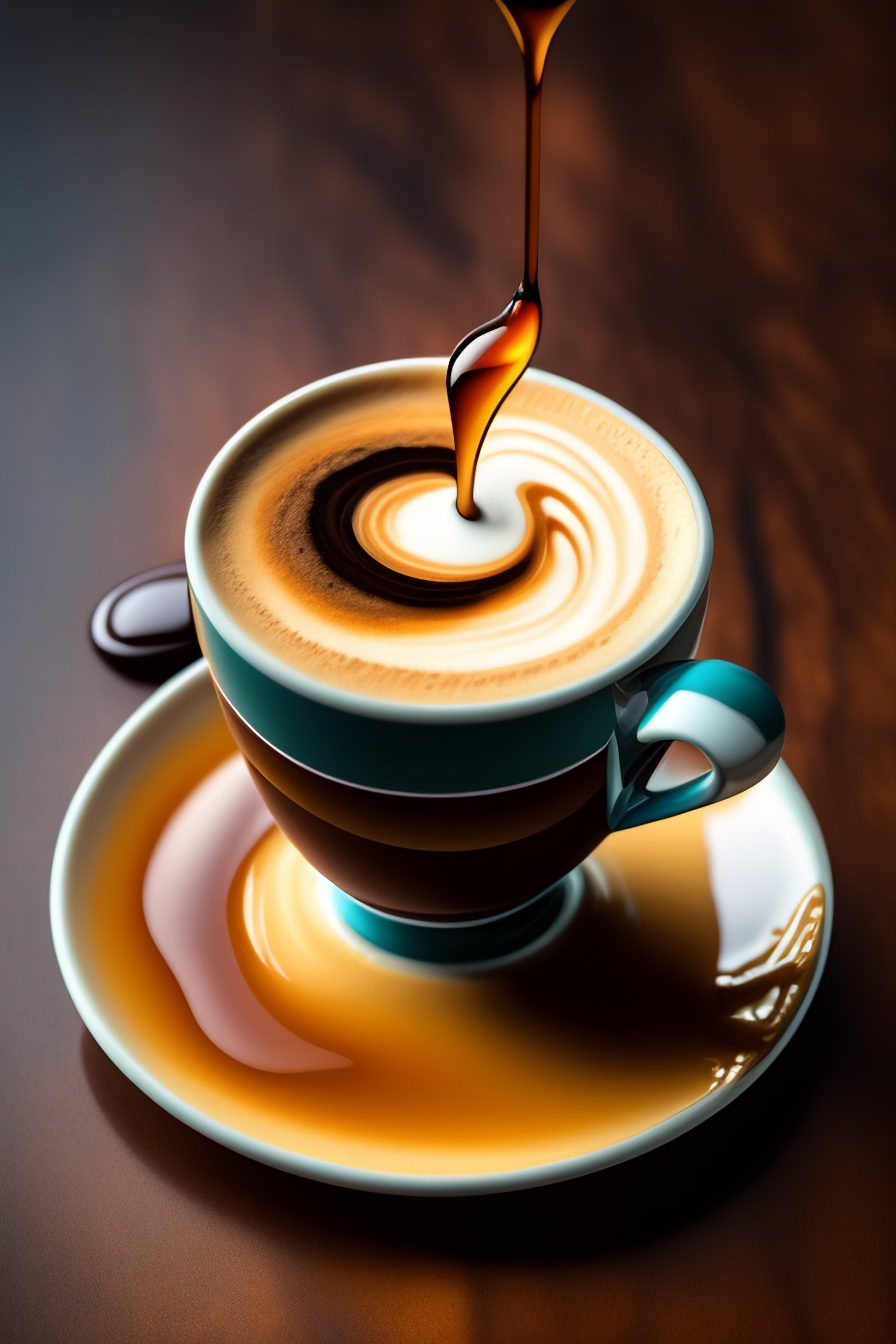 Lexica - Latte art, ink drop, highly detailed, 8k, hd