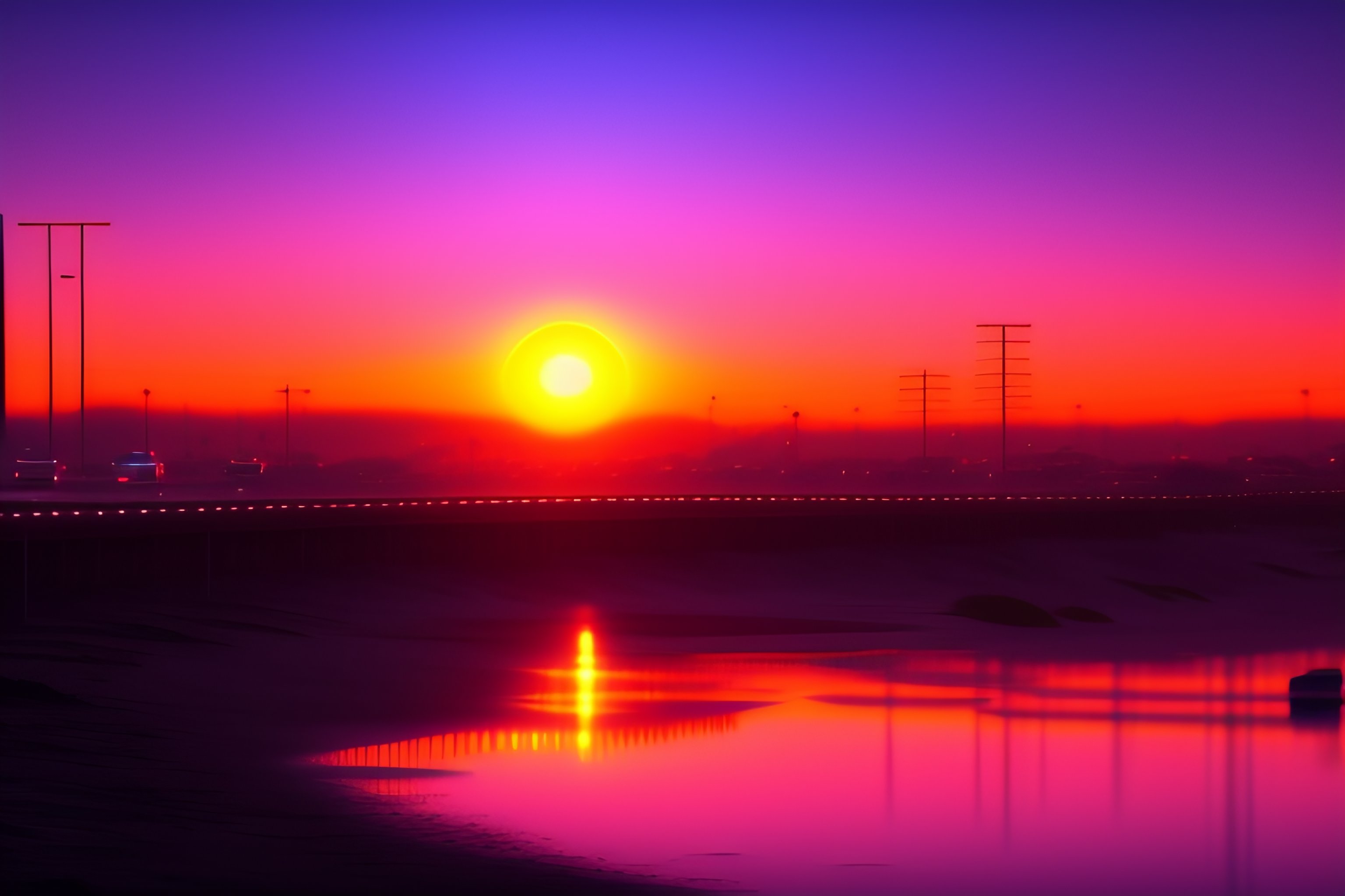 Lexica - Sunset, california, los ángeles, Compton, realistic, 4k, 8k ...