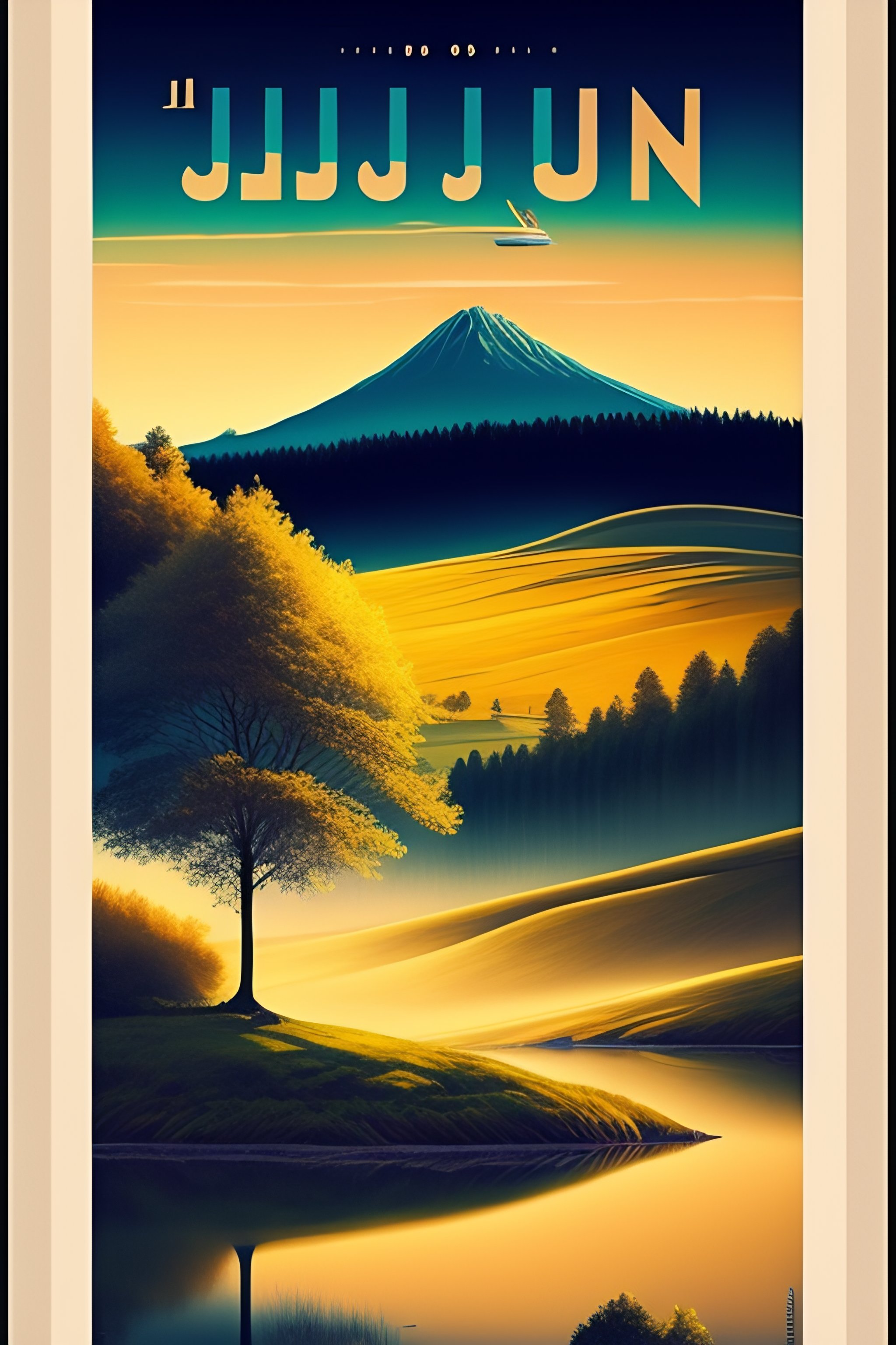 Lexica - Poster vintage paysage du Jura