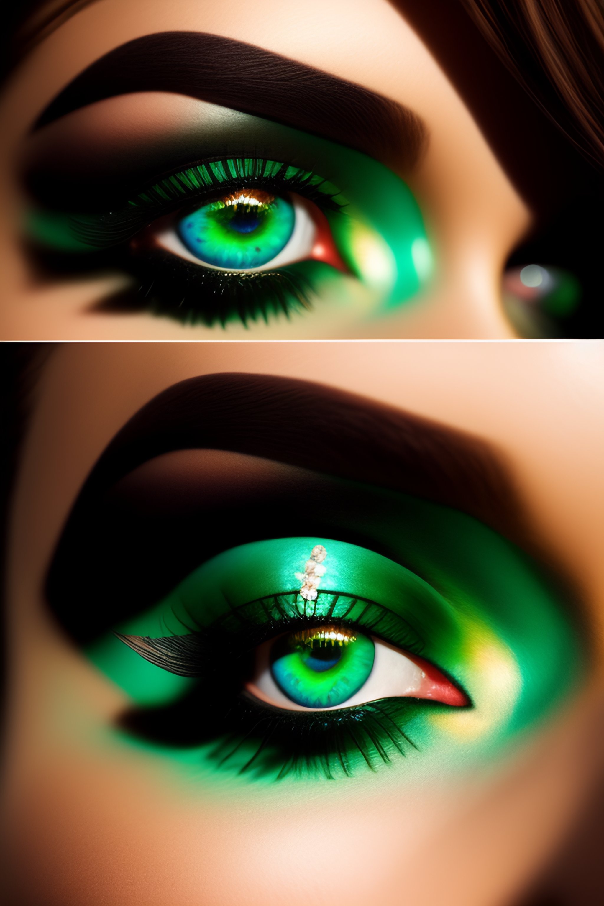 Lexica - The ability to truly see, beautiful green turquoise eye, long ...