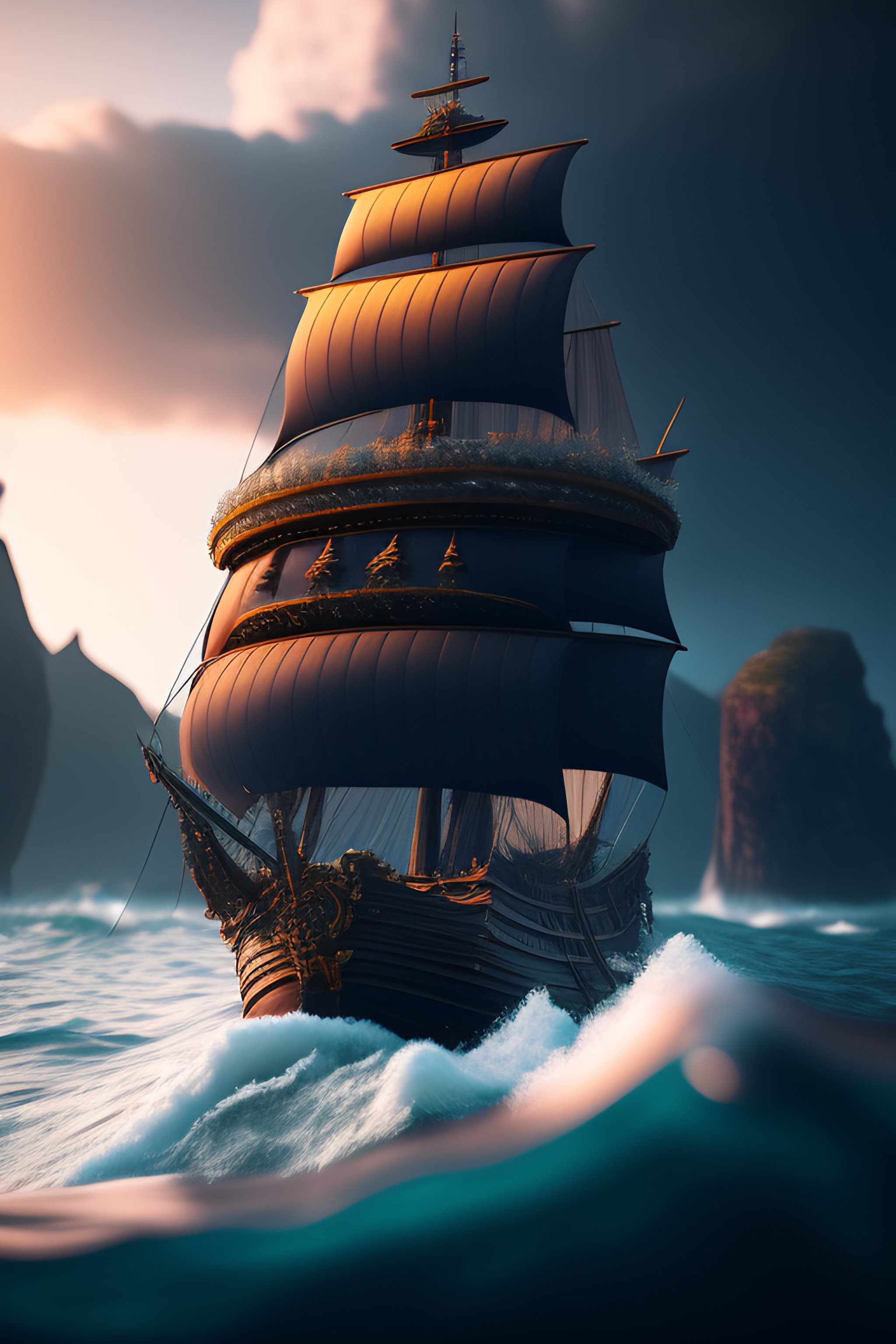 Lexica - A pirate on a raft in the middle of the sea, torn lost ...