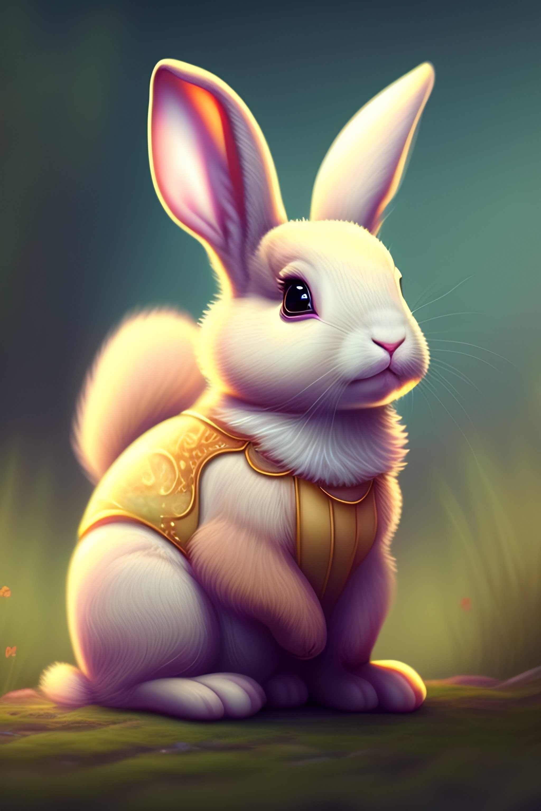 Lexica - Cute and adorable cartoon rabbit rhea facing the camera ...