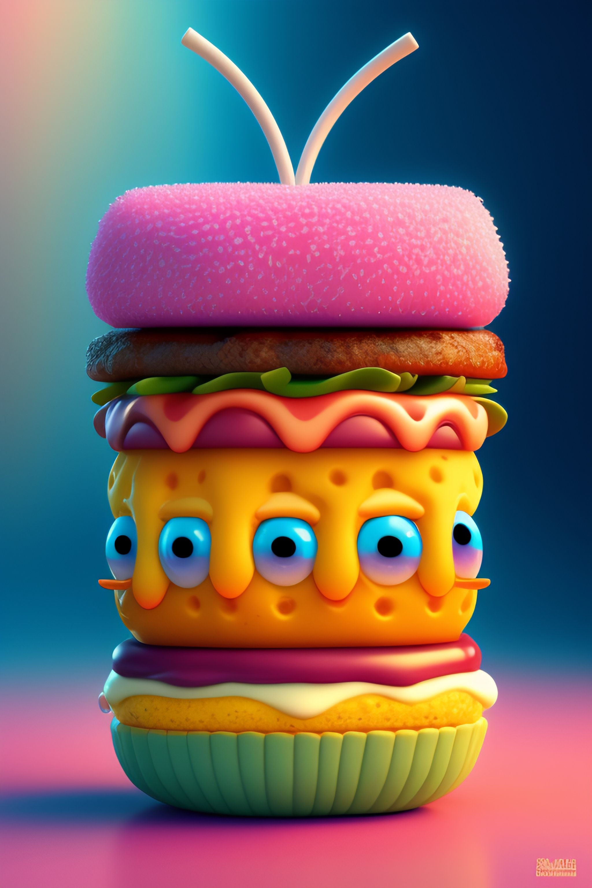 Lexica - SpongeBob SquarePants, cooking burgers, soft smooth lighting ...