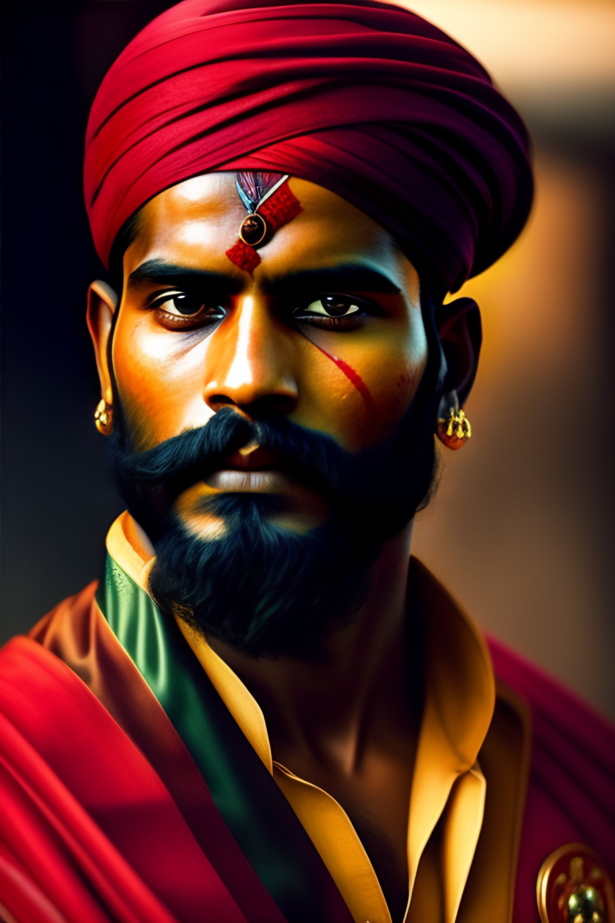 Lexica - Portrait of modern next generation south indian mercenary in ...