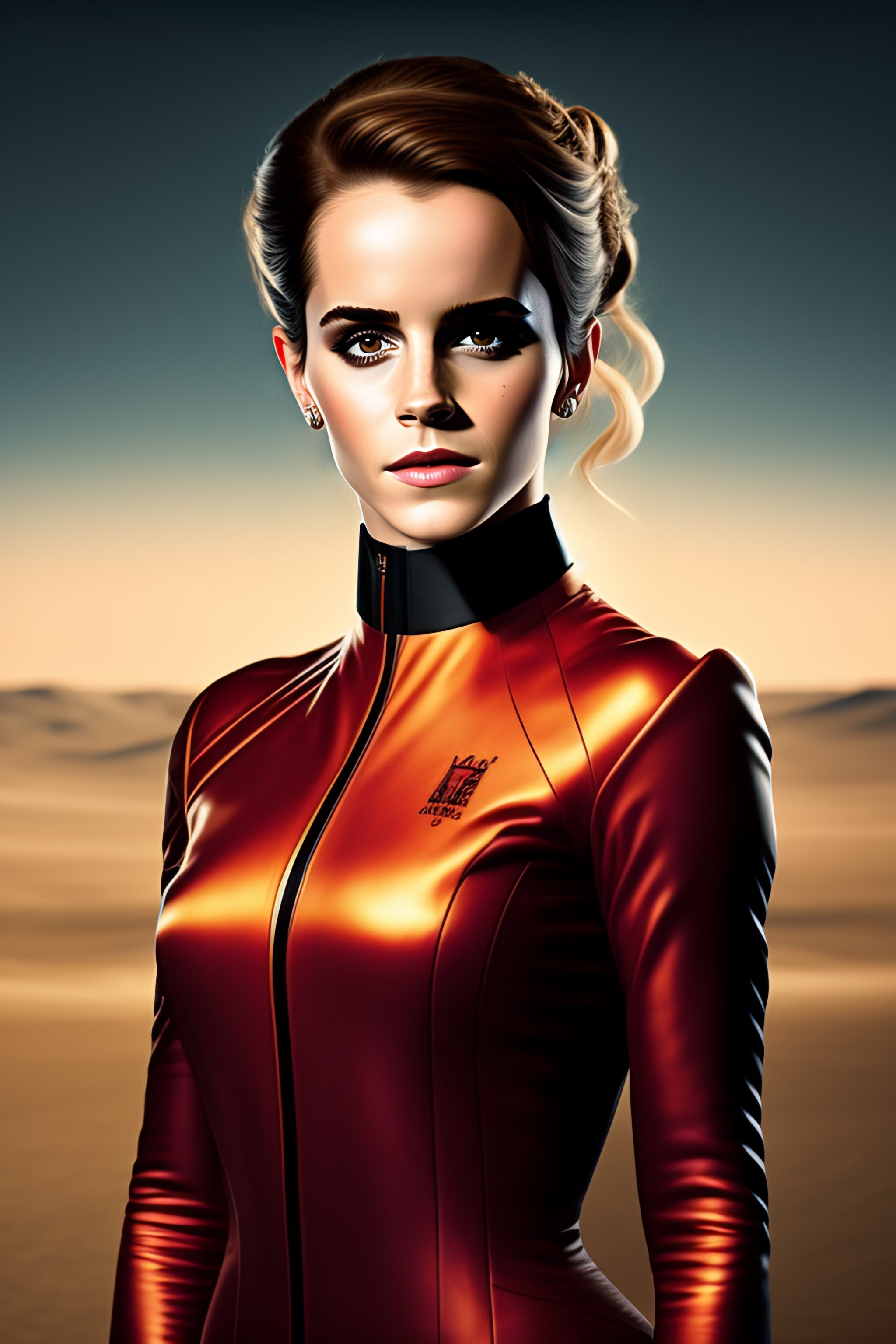 Lexica - Portrait of Emma Watson as mars attack's alien