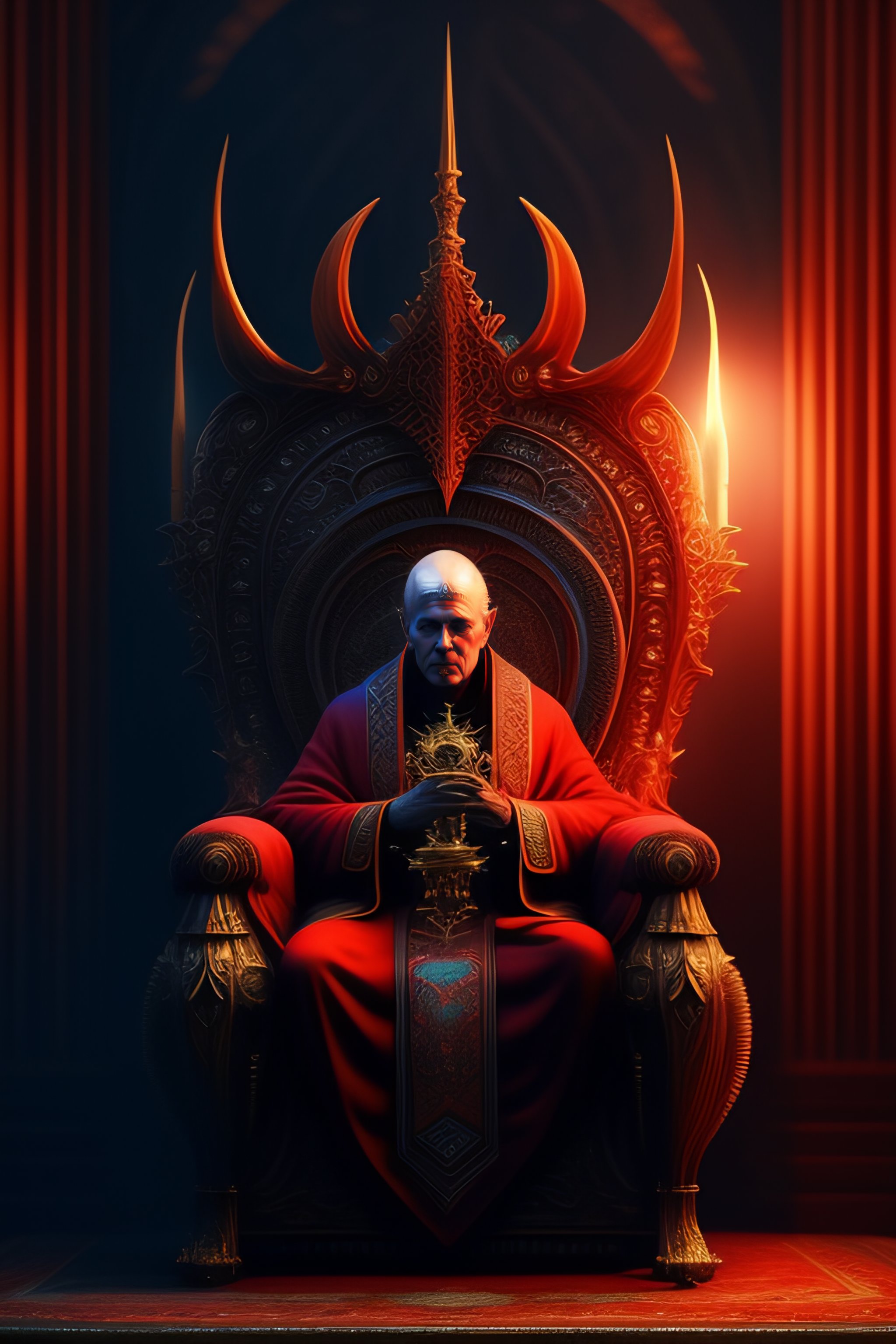 Lexica - The devil sits on his throne, horror art by beksinski and ...