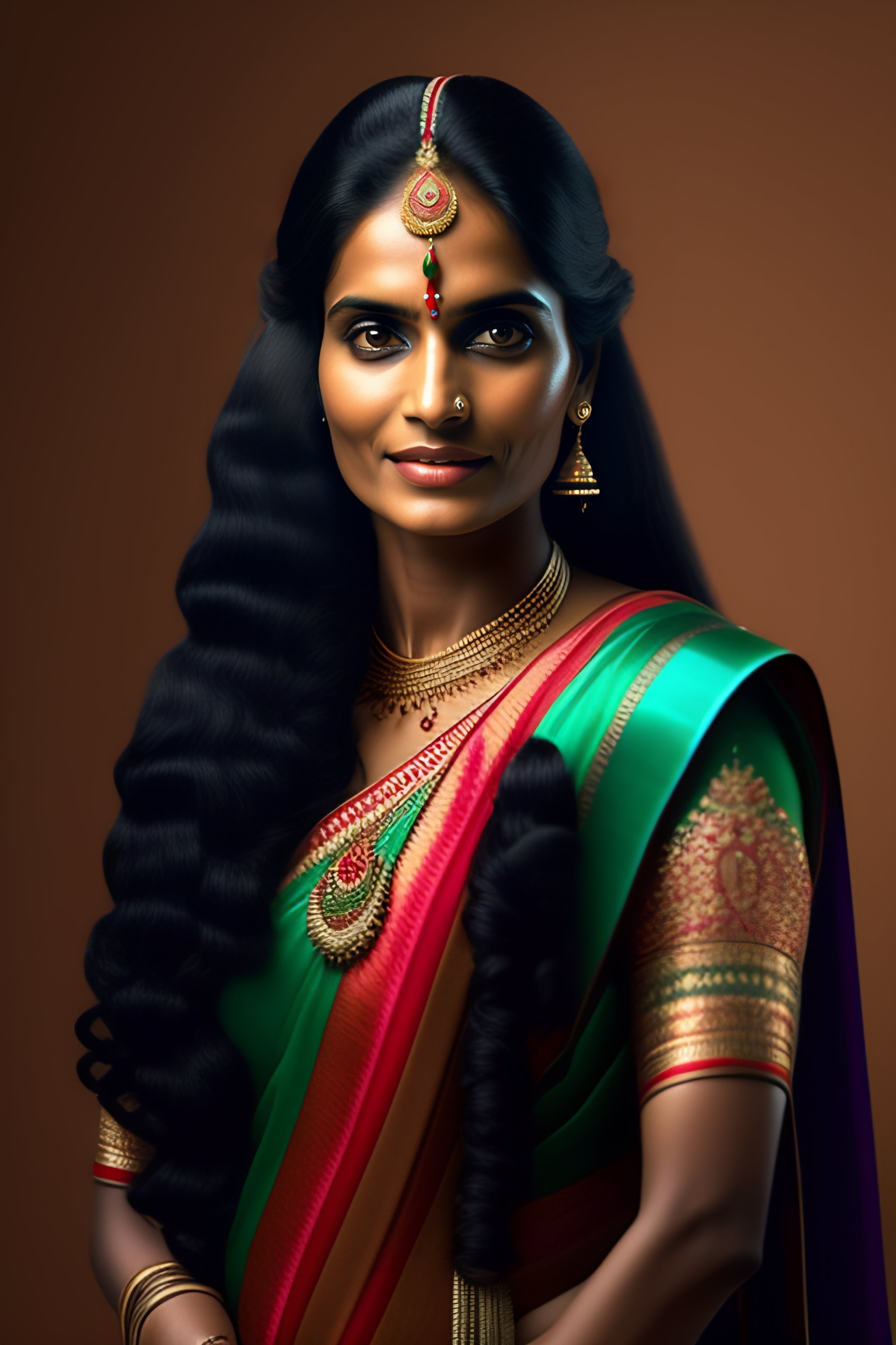 Lexica - An Indian woman with long hair